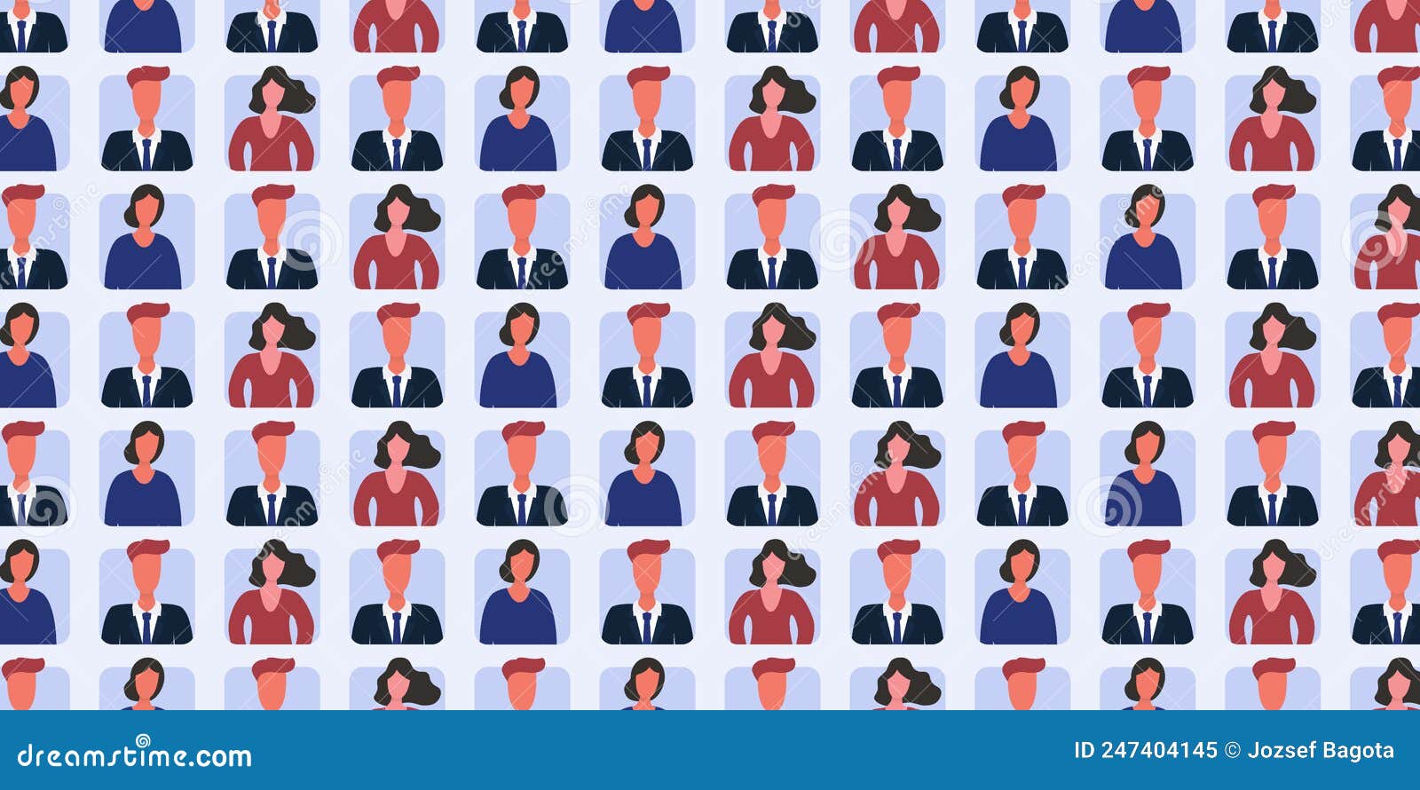 Lots of Colorful User Avatars Texture, Mosaic Background with Rows of ...