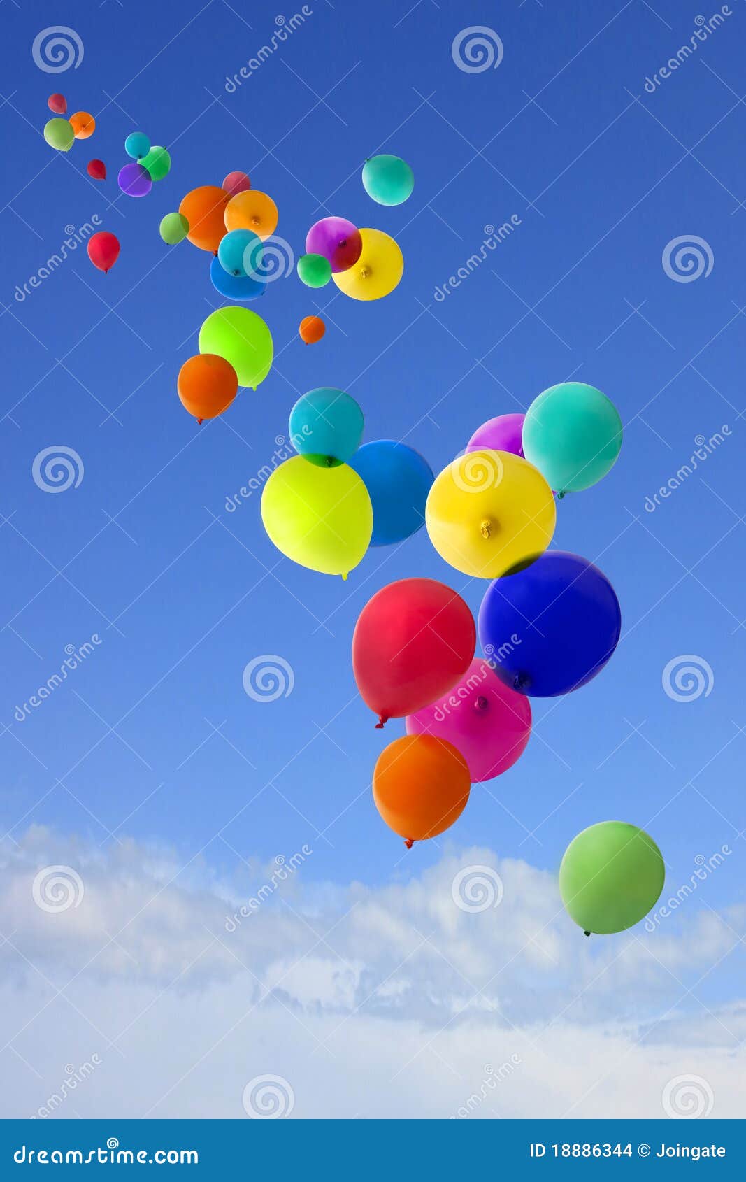 Set Balloons, Coloured Balloon Isolated On White Background, Collage ...
