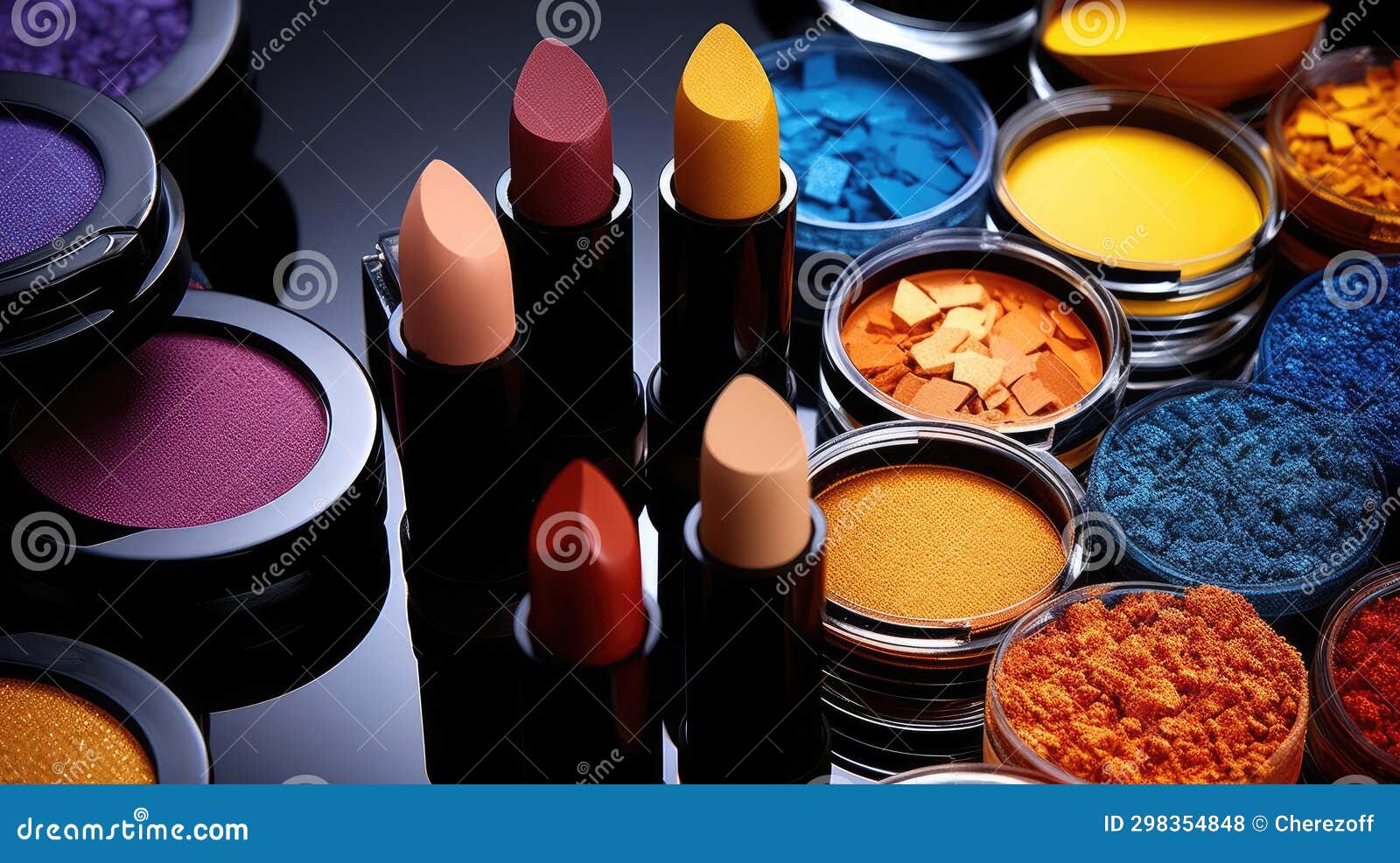 Lots of Cosmetics on the Table Stock Illustration - Illustration of ...