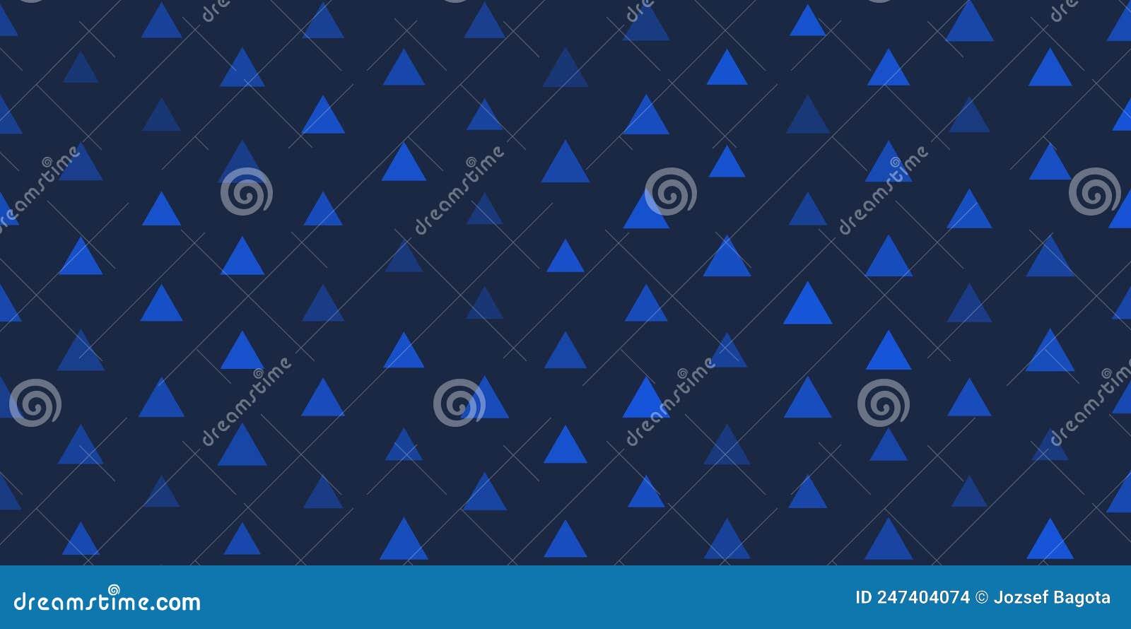 Lots of Dark Triangles of Various Sizes and Shades of Blue - Geometric ...