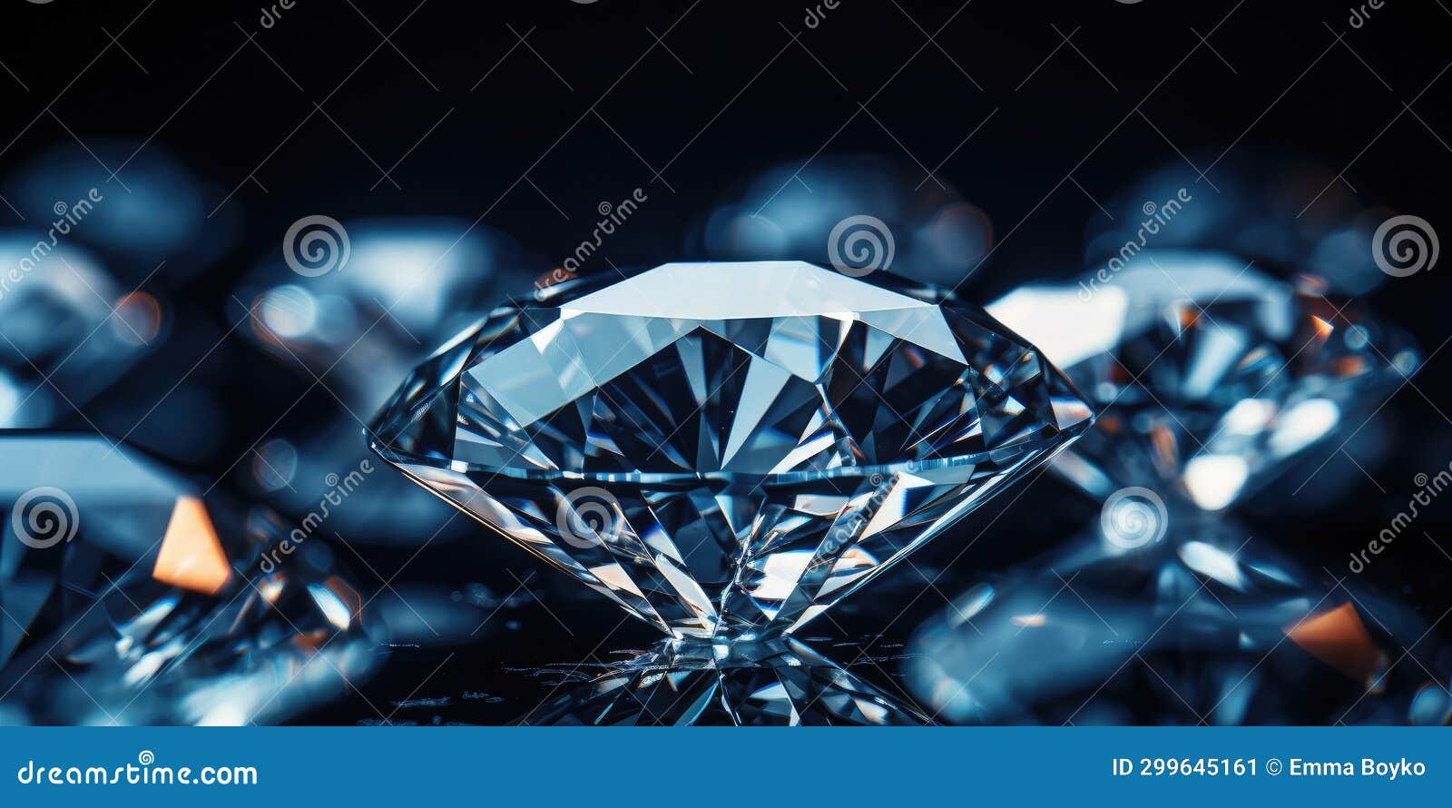 Lots of Diamonds Mineral Stones on a Dark Background. Generative AI ...