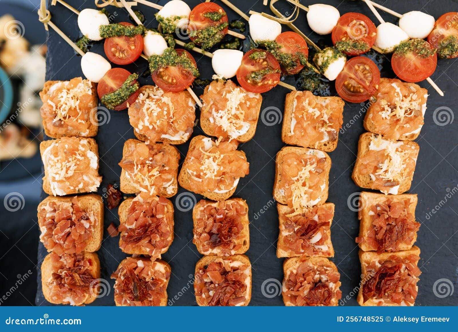 Lots of Different Canapes - Great Appetizers at an Event Stock Image ...