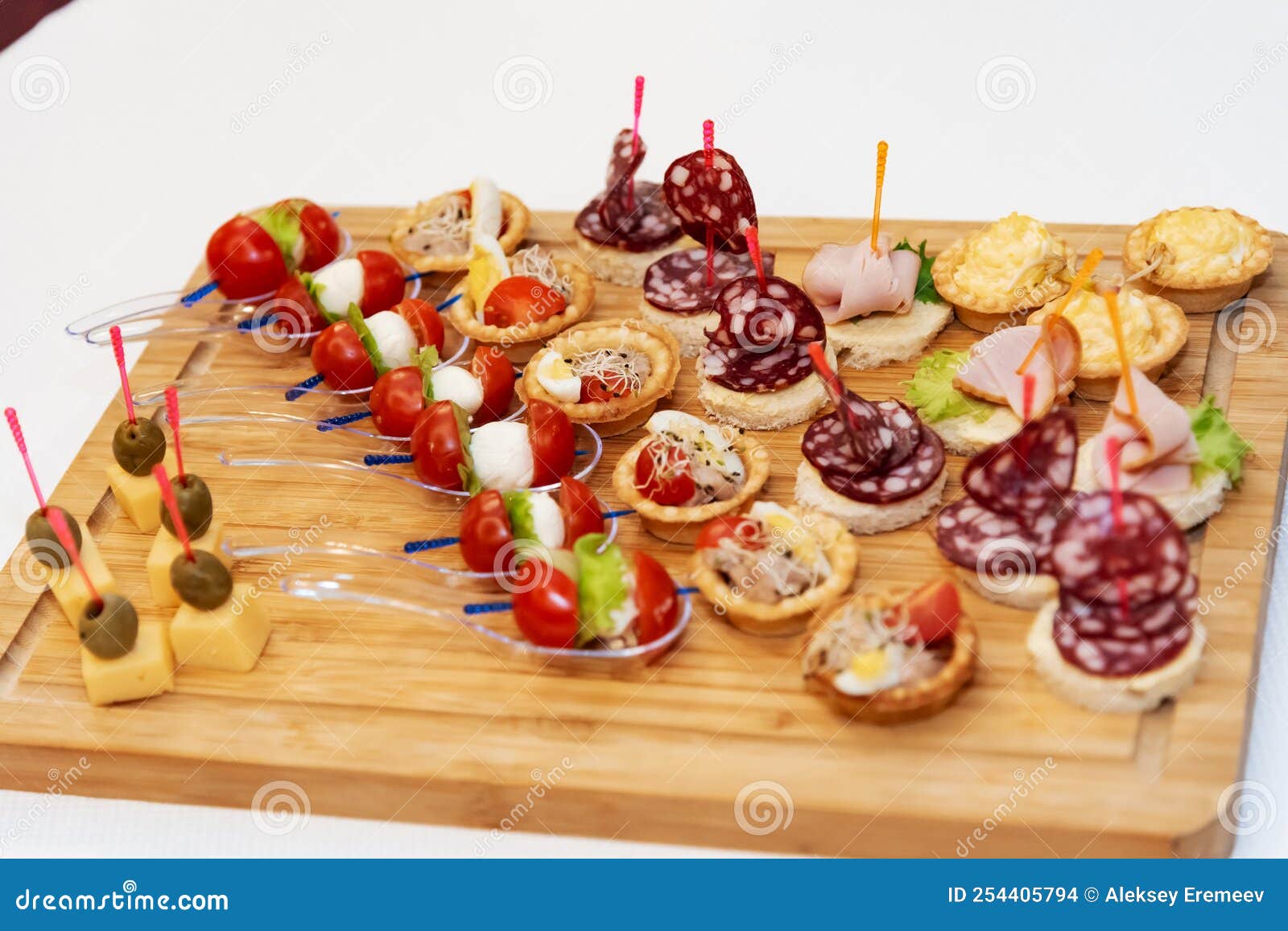 Lots of Different Canapes - Great Appetizers at an Event Stock Photo ...