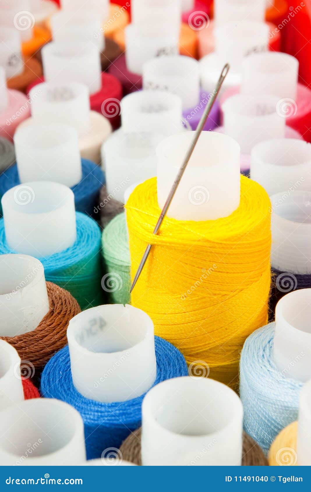 Lots of Different Color Threads Stock Photo - Image of colored, sewing ...