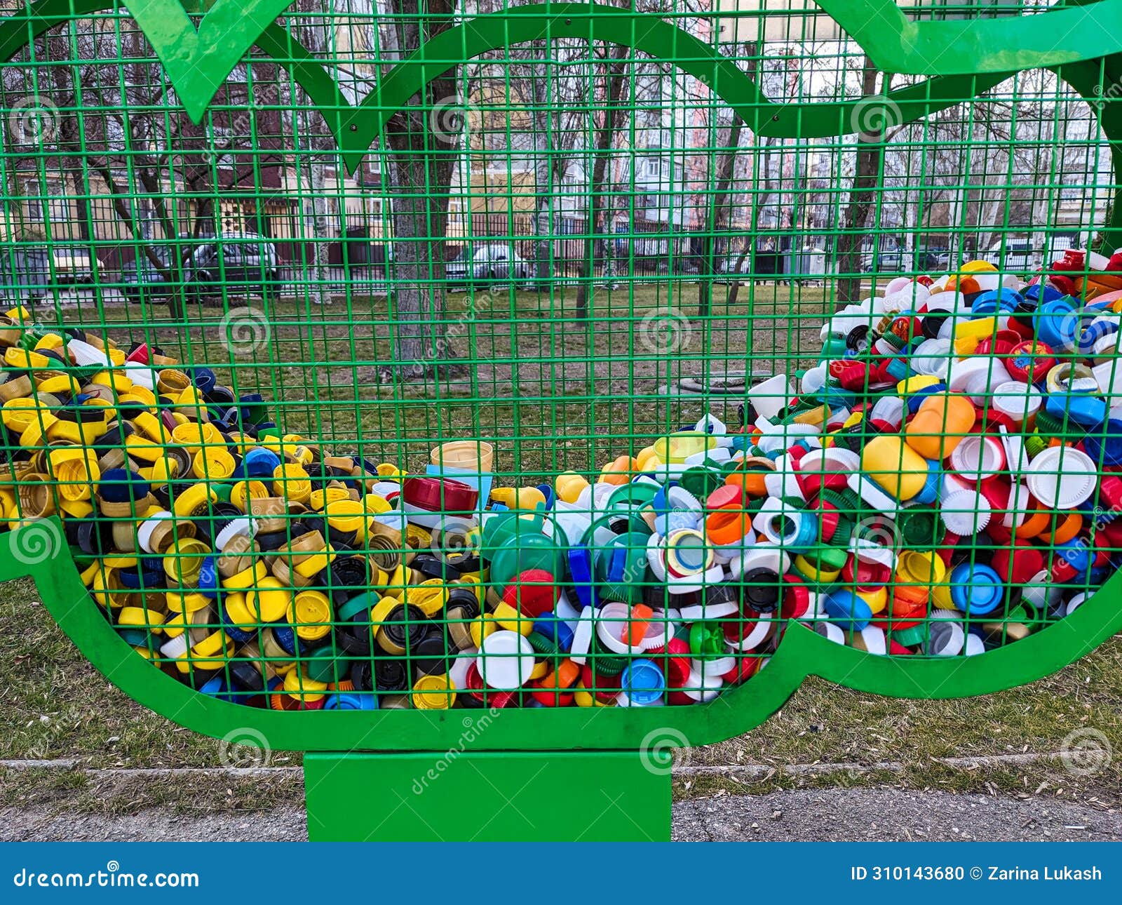 Lots of Different Plastic Bottle Caps. Garbage Sorting Stock Photo ...
