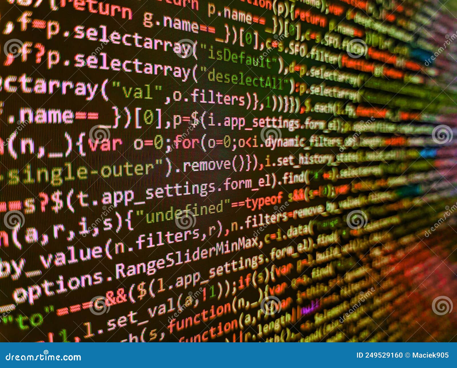 Lots Of Digits On The Computer Screen Concept Of Security Programming And Hacking Deep