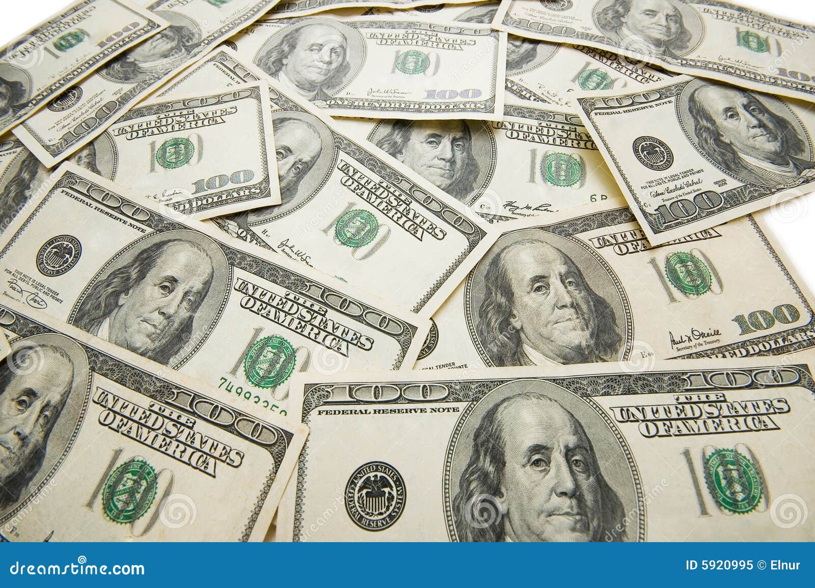 Lots of Dollar Bank Notes Scattered on the Table Stock Image - Image of ...