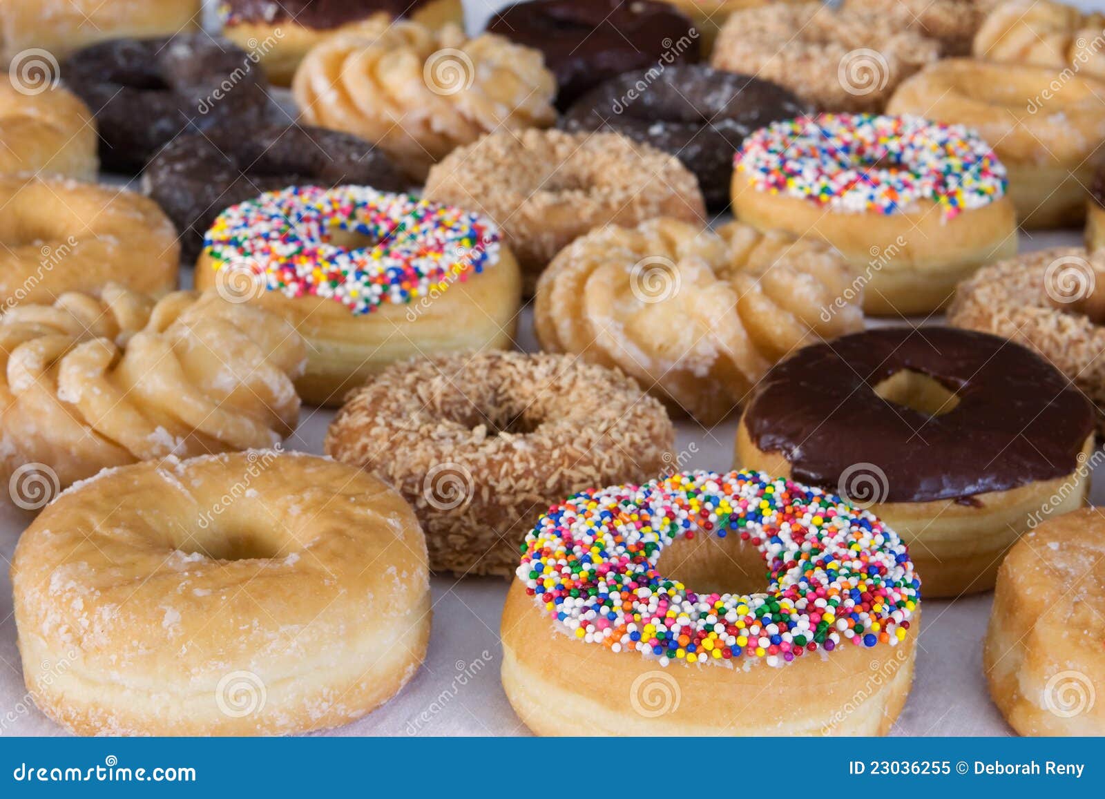 Lots of donuts stock image. Image of bakery, donut, indulgent - 23036255