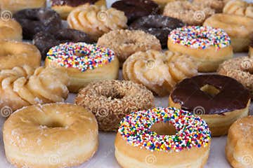 Lots of donuts stock image. Image of bakery, donut, indulgent - 23036255