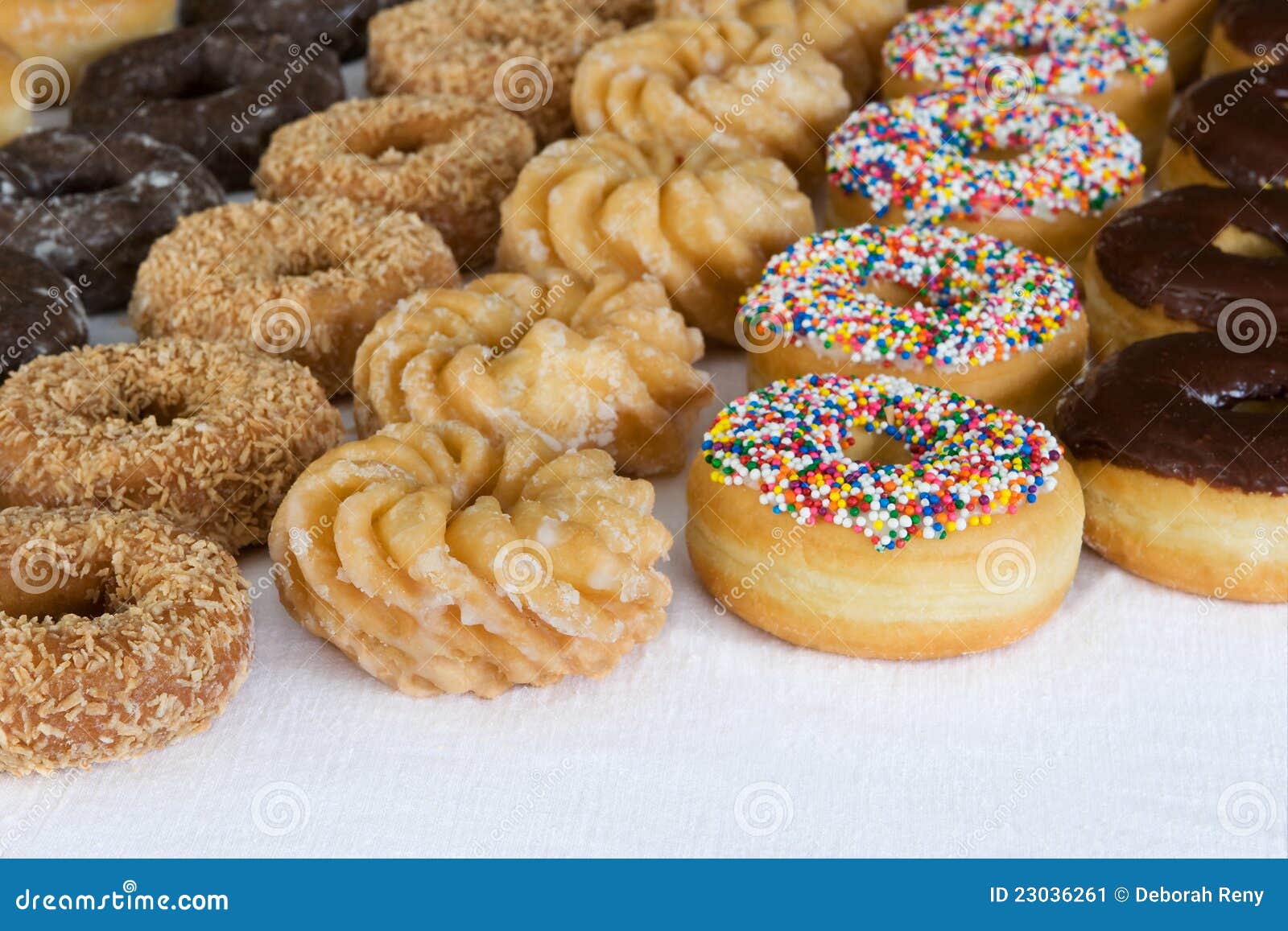 Lots of donuts stock image. Image of delicious, calories - 23036261