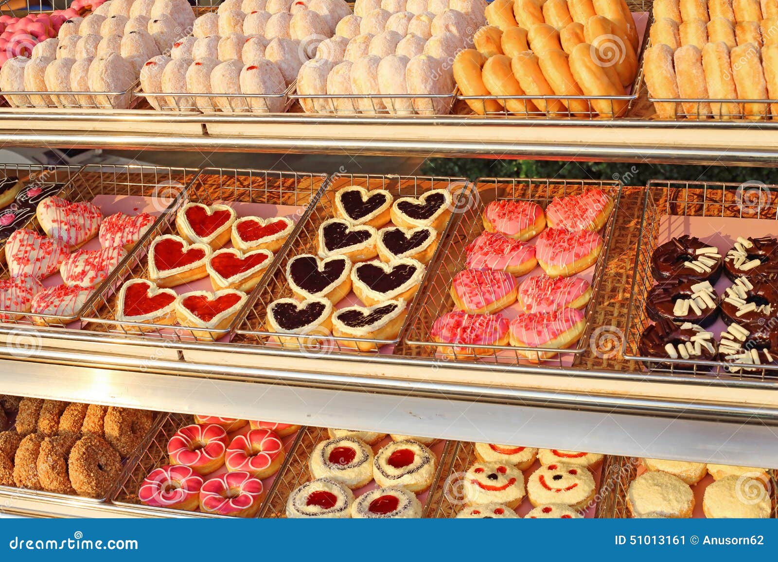 Lots of donuts stock image. Image of tasty, donuts, cake - 51013161