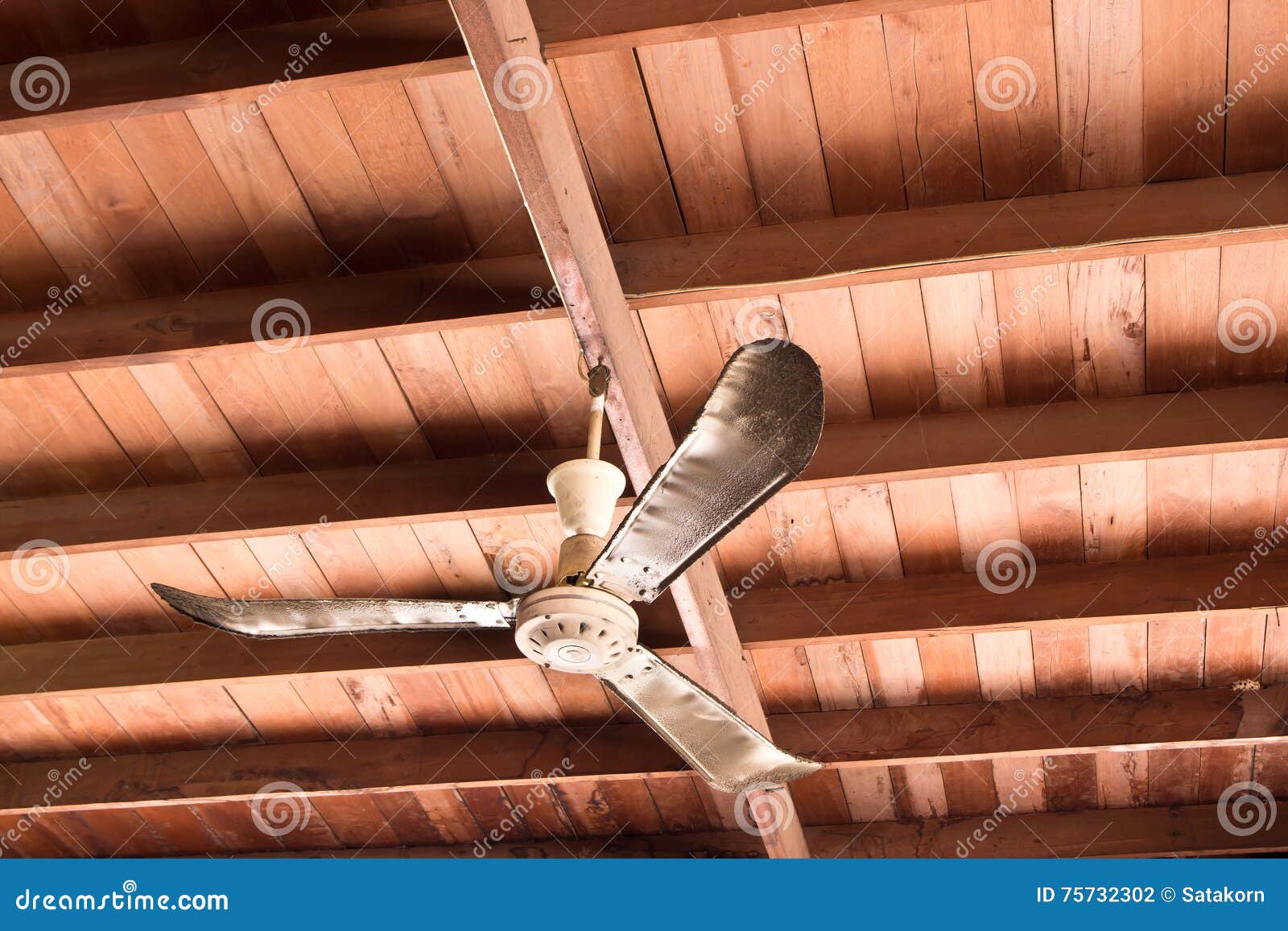 Lots of Dust Stain on Ceiling Fan Stock Photo - Image of cool, blades ...