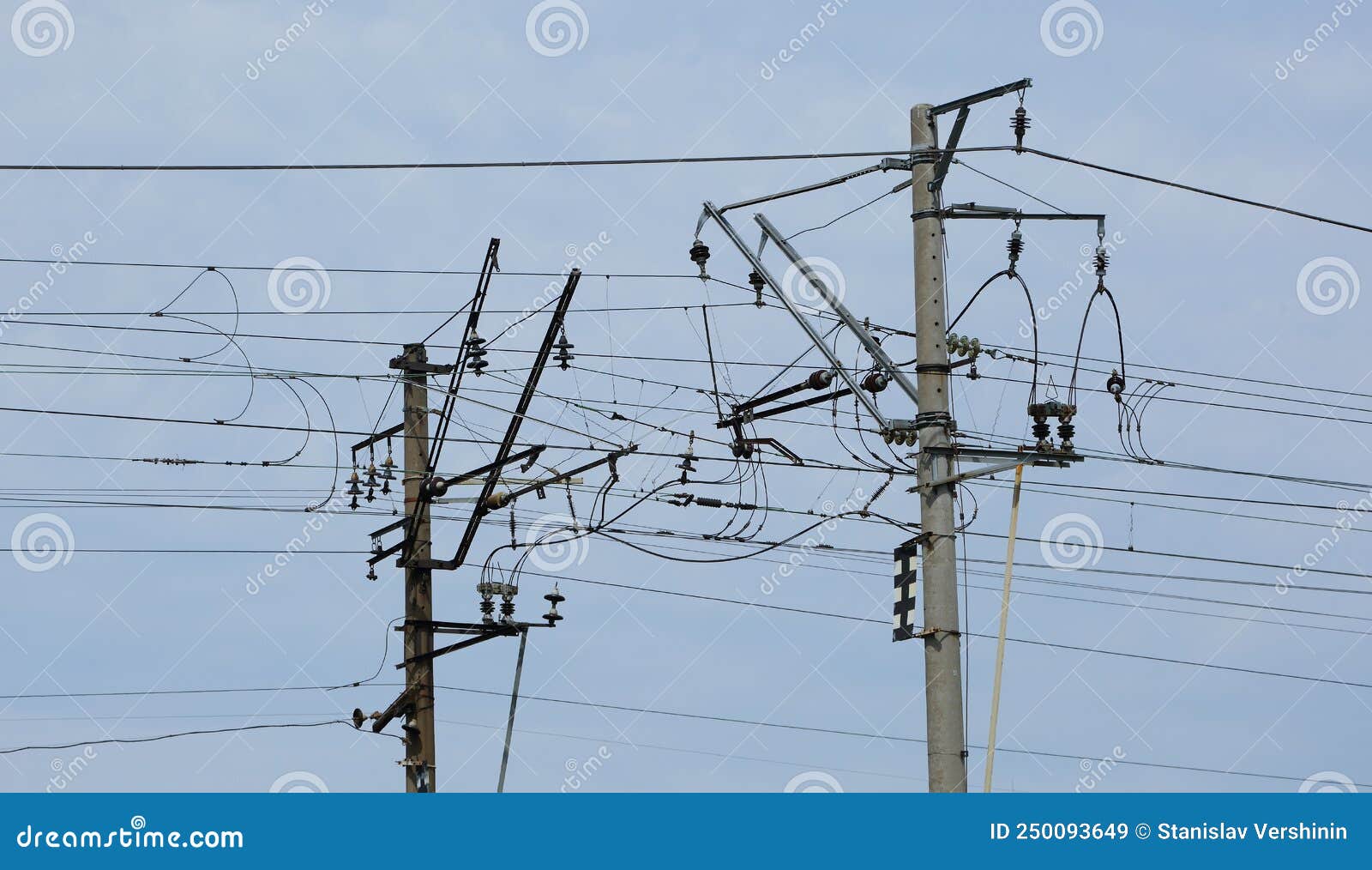 Lots of Electrical Wires on Poles Stock Image - Image of wire, wires ...