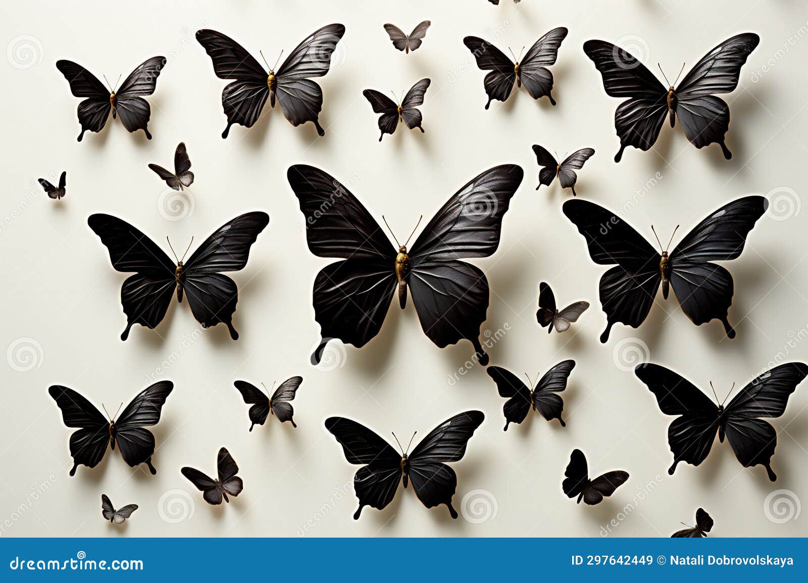 Lots of Flying Beautiful Butterflies Stock Image - Image of ...