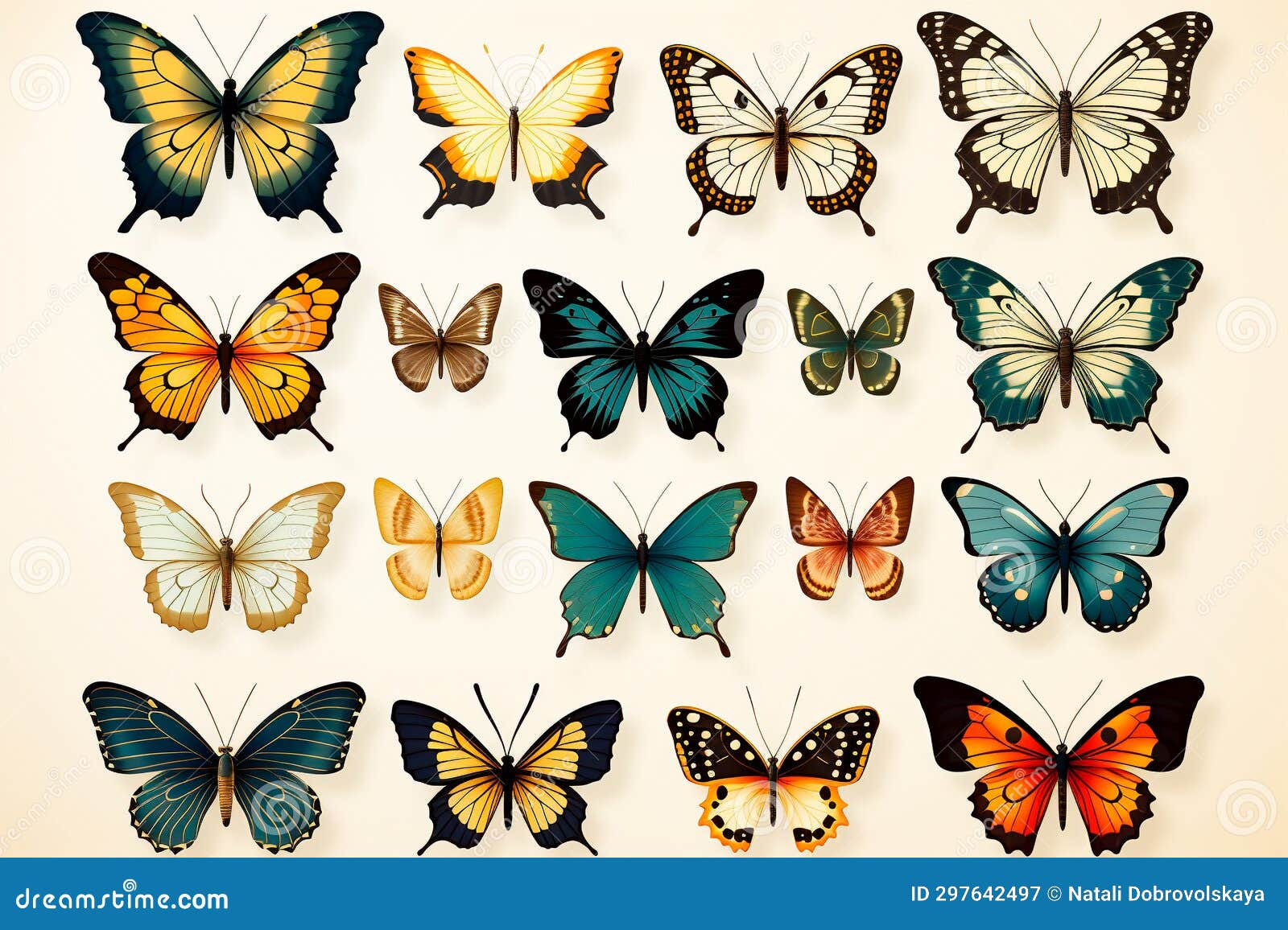 Lots of Flying Beautiful Butterflies Stock Image - Image of graceful ...