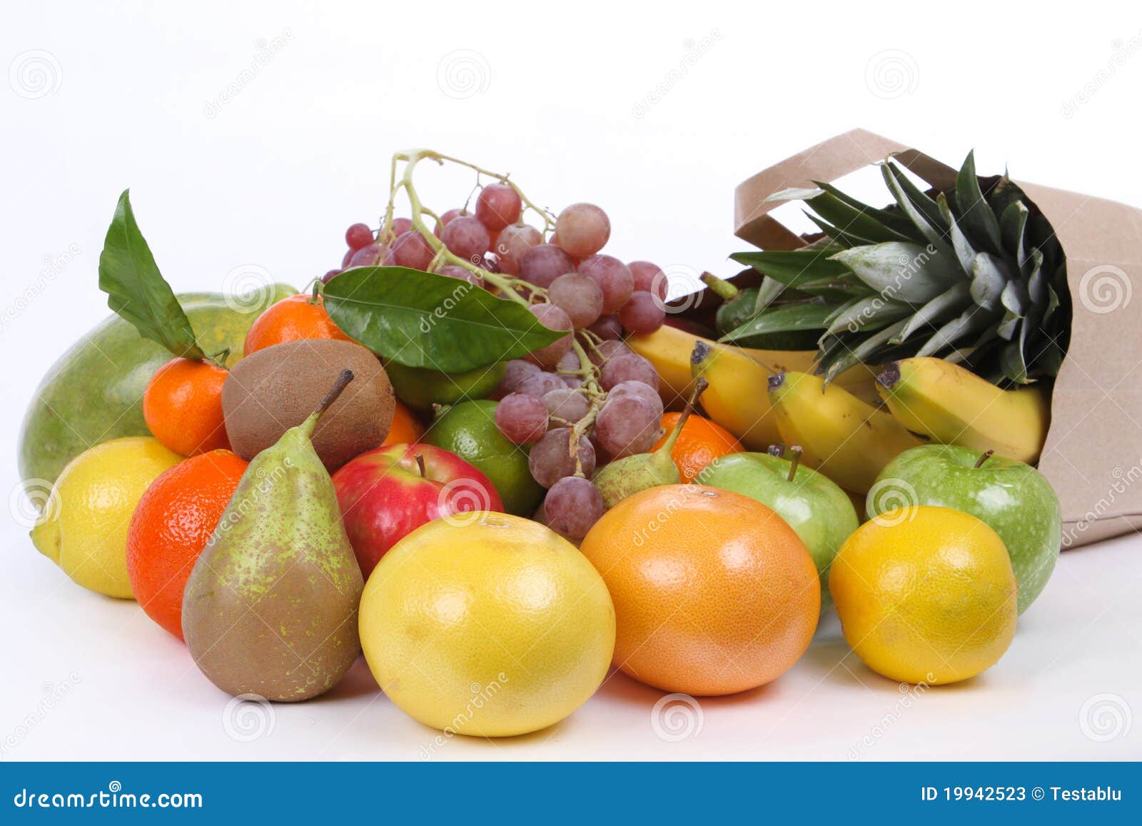 Lots of Fresh Fruit in the Bag Stock Image - Image of apples ...