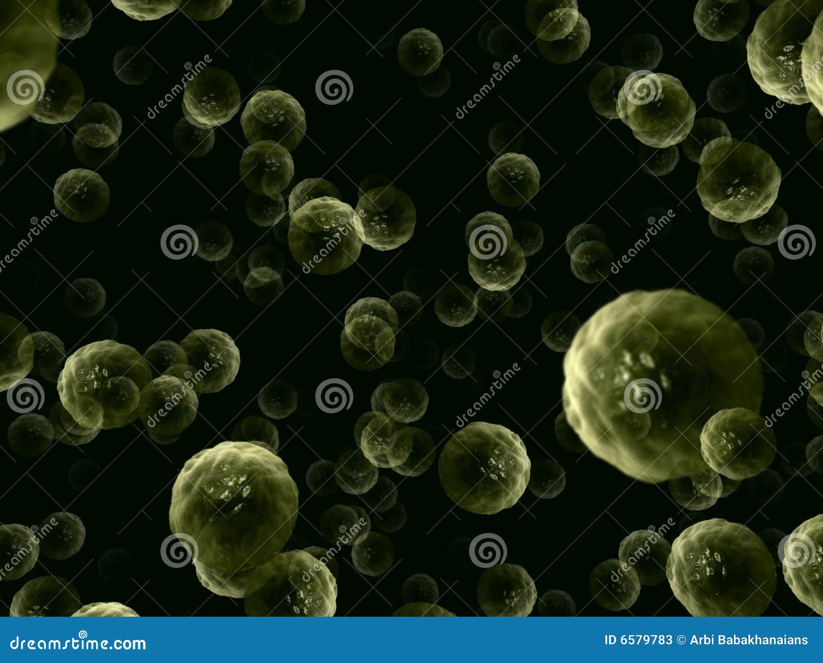 Lots Of Global Fantasy Green Alien Cells Picture. Image: 6579783