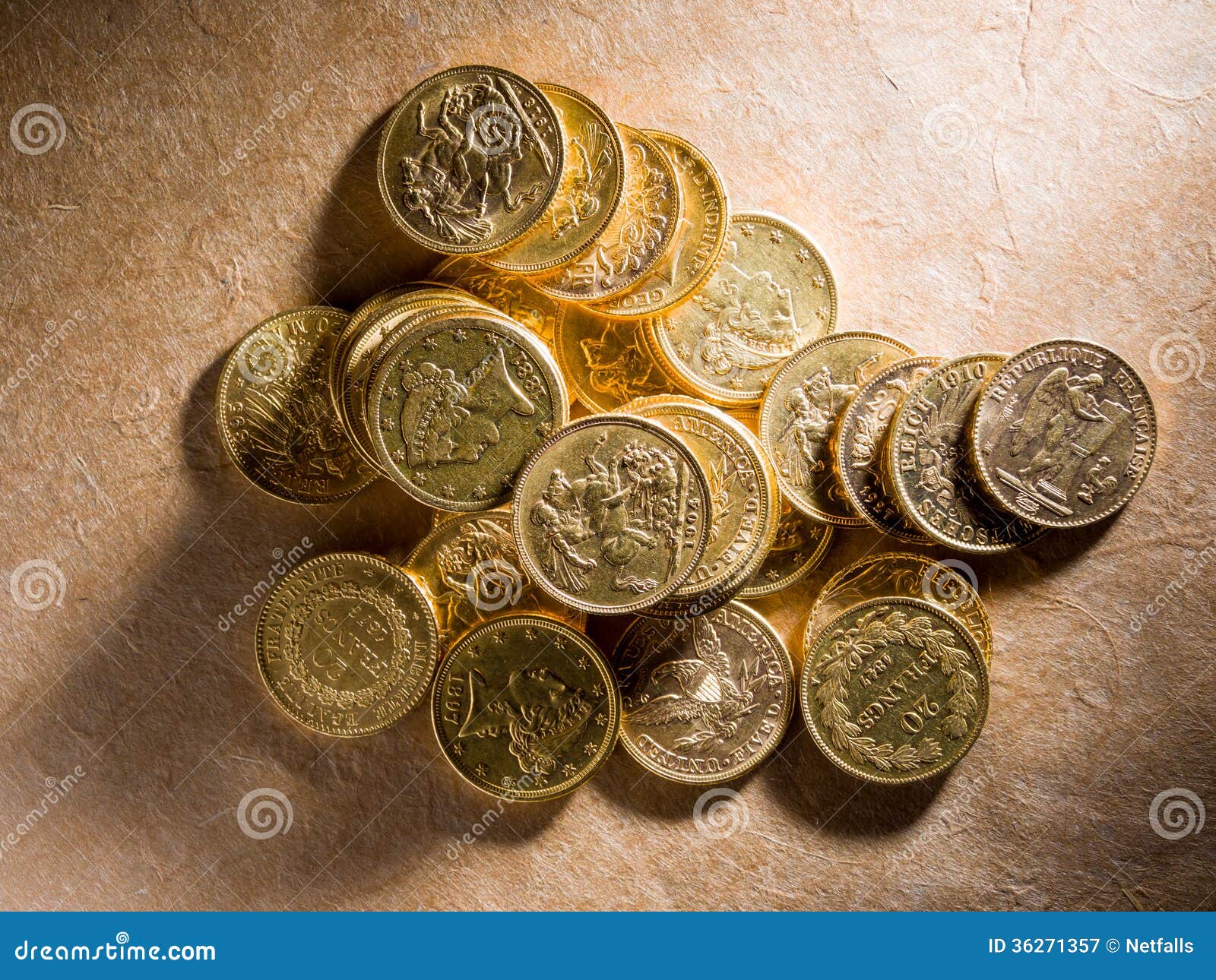 Lots of gold coins stock image. Image of gold, stack - 36271357