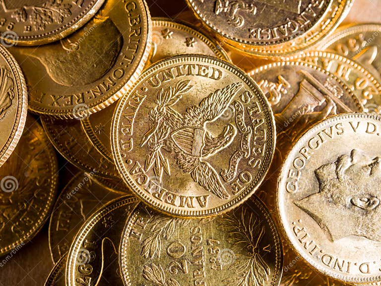 Lots of gold coins stock photo. Image of pile, gold, money - 36271480