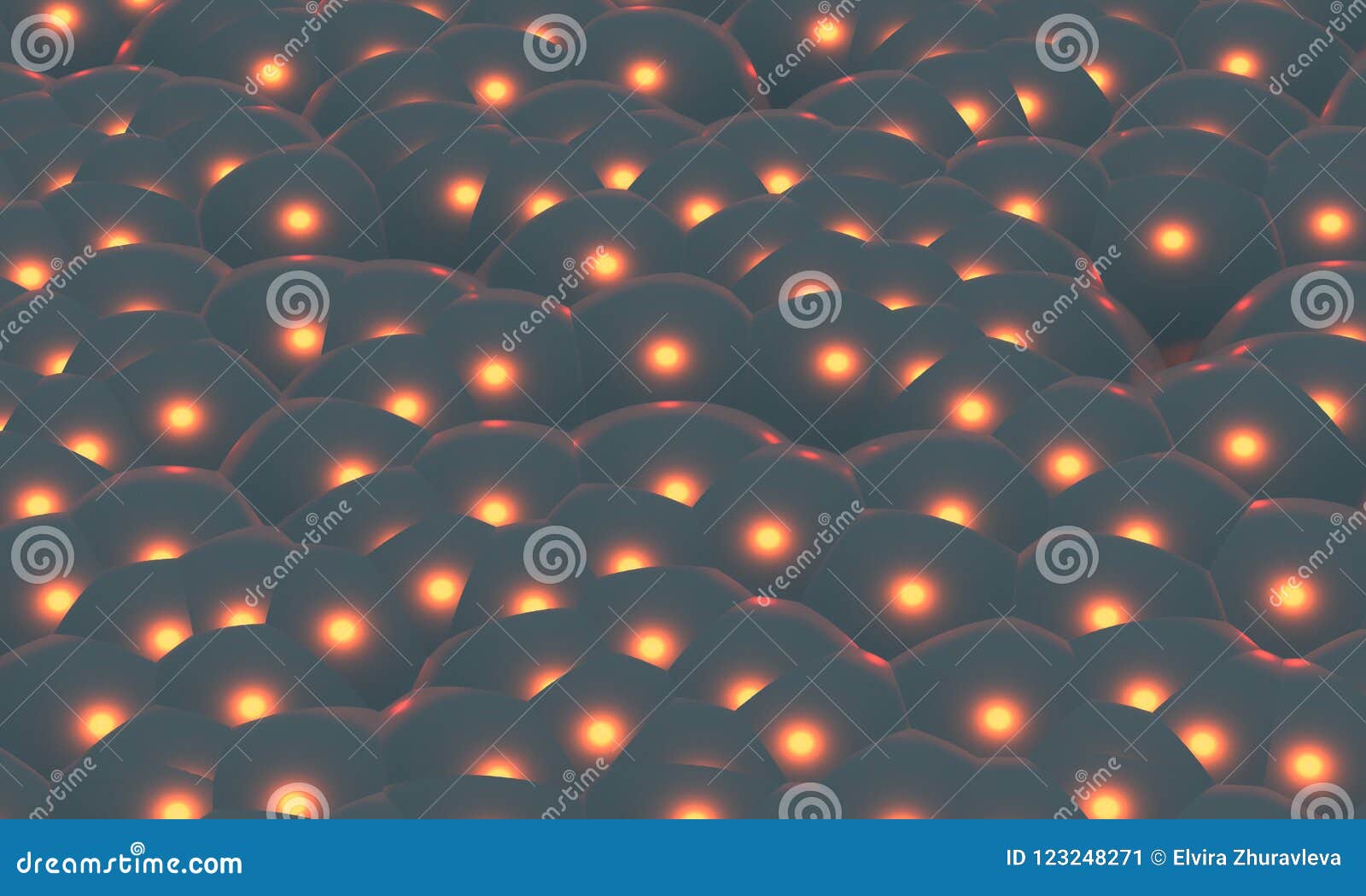 Grey Cells with Shiny Cores Abstract Background 3D Illustration Stock ...