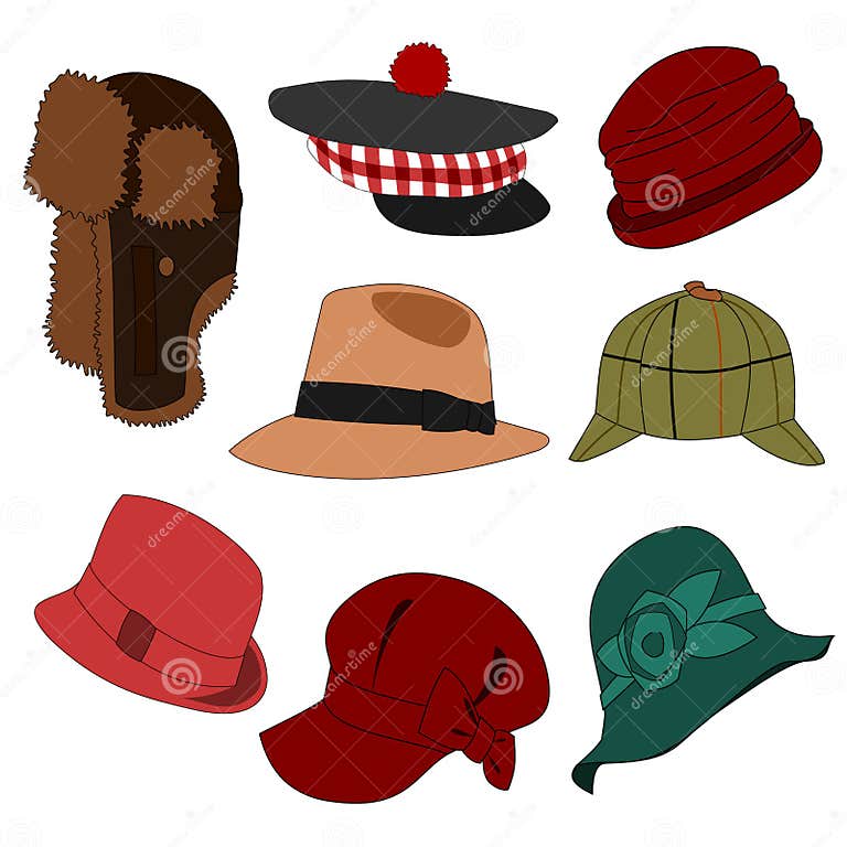 Lots of Hats Set 02 stock vector. Illustration of dress - 12367471