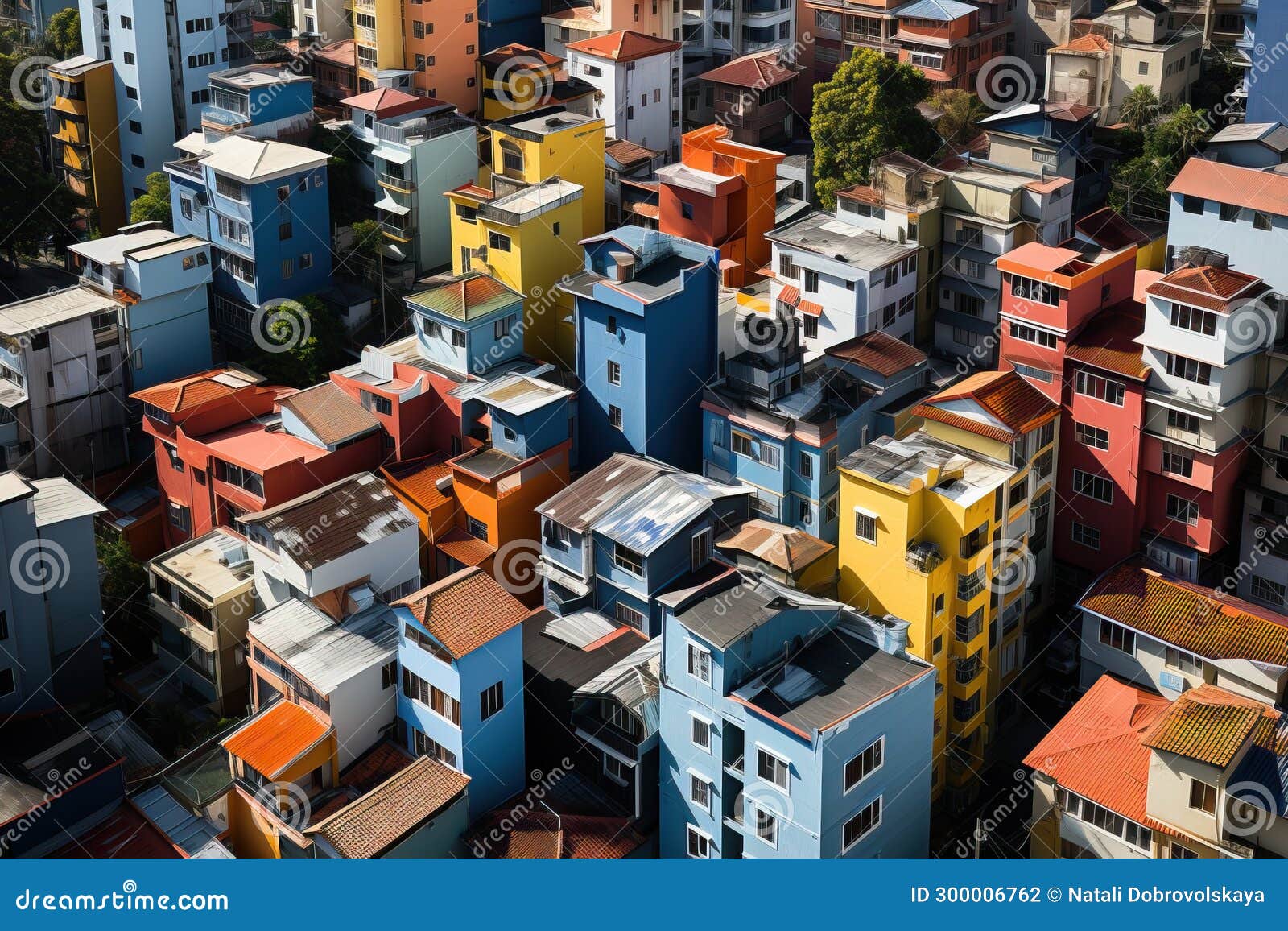 Lots of High Buildings Ariel View Stock Illustration - Illustration of ...