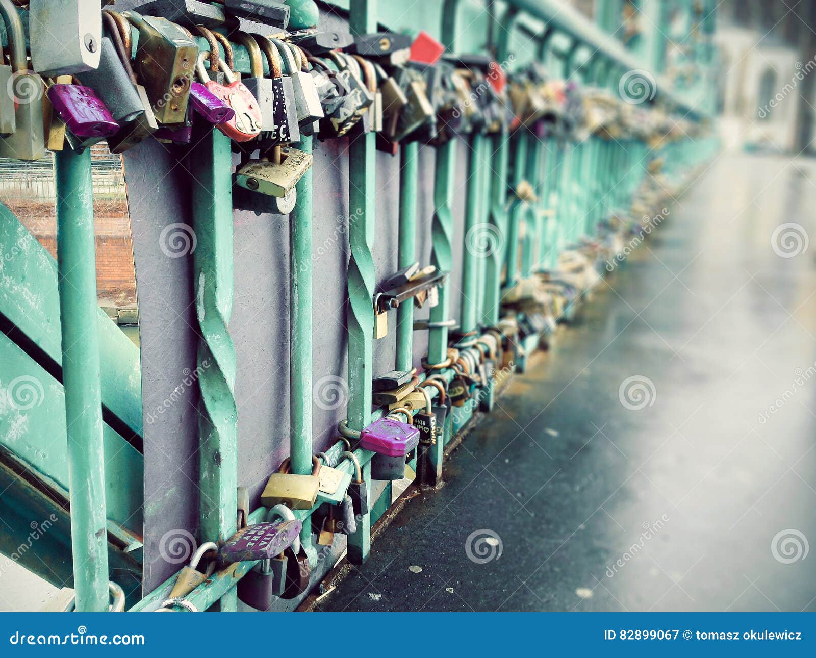 Lots of locks on a bridge stock image. Image of wedding - 82899067