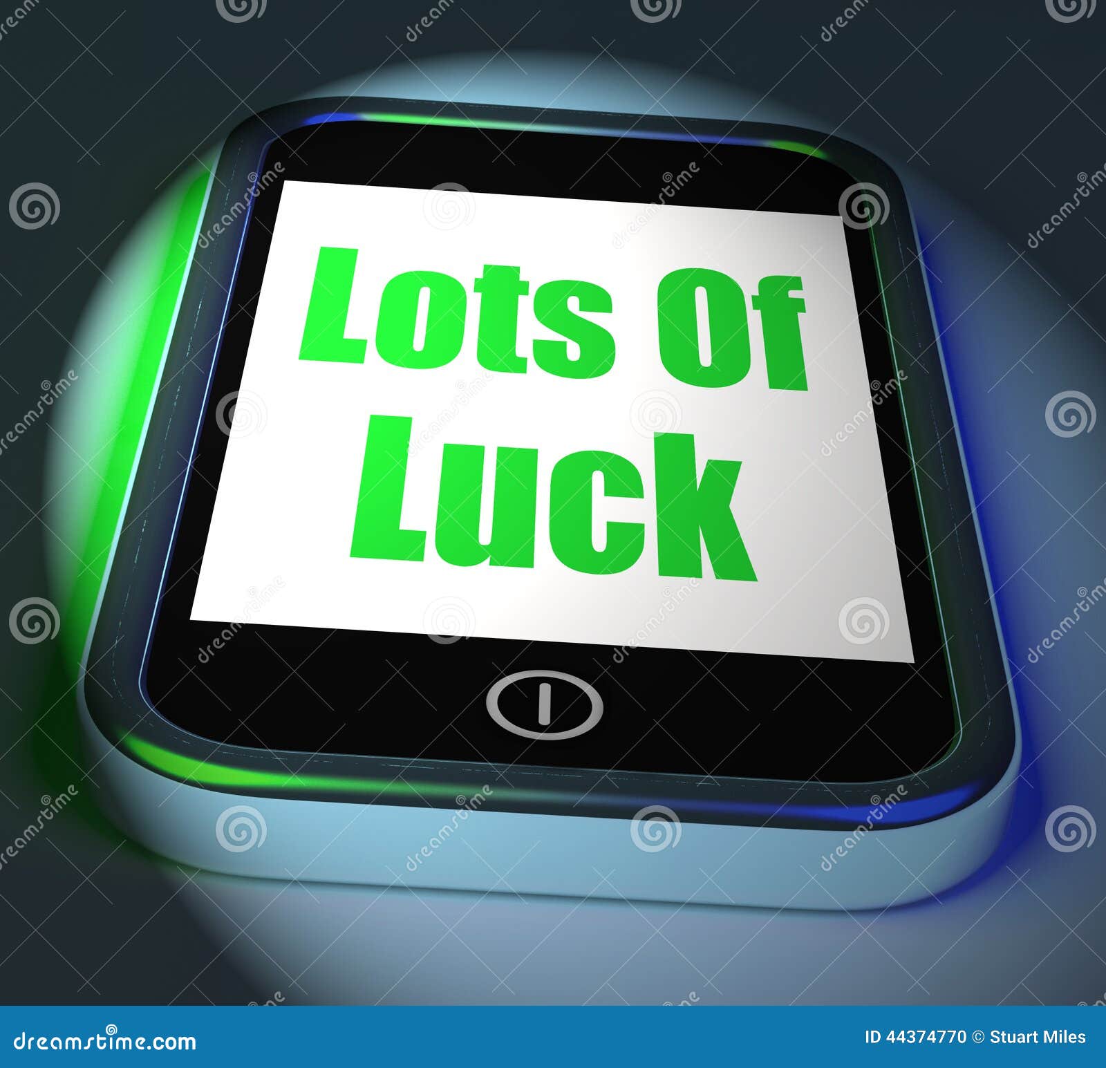 Lots of Luck on Phone Displays Good Fortune Stock Illustration ...