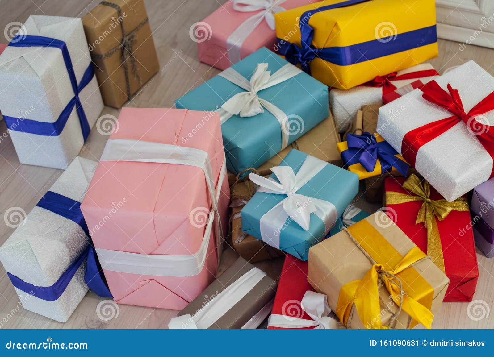 Lots of Multi-colored Gifts for the Surprise Holiday Stock Image ...
