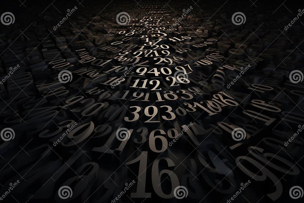 Lots of Numbers Pattern,math Concept Stock Image - Image of sequence ...