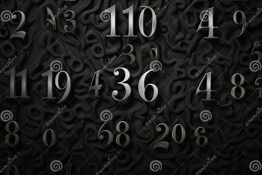 Lots of Numbers Pattern,math Concept Stock Image - Image of numeral ...