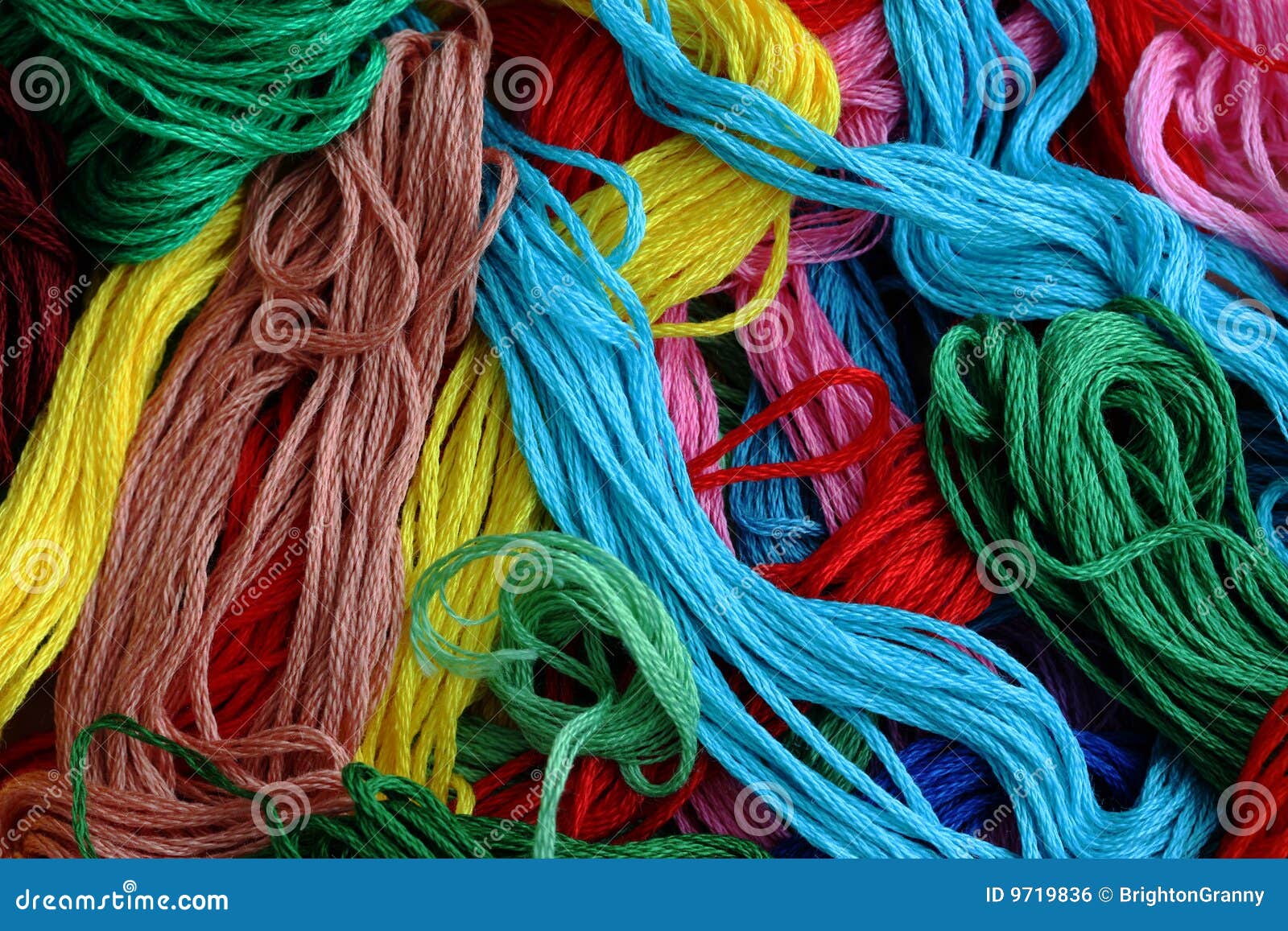 Colourful threads stock photo. Image of stitching, needcraft - 9719836