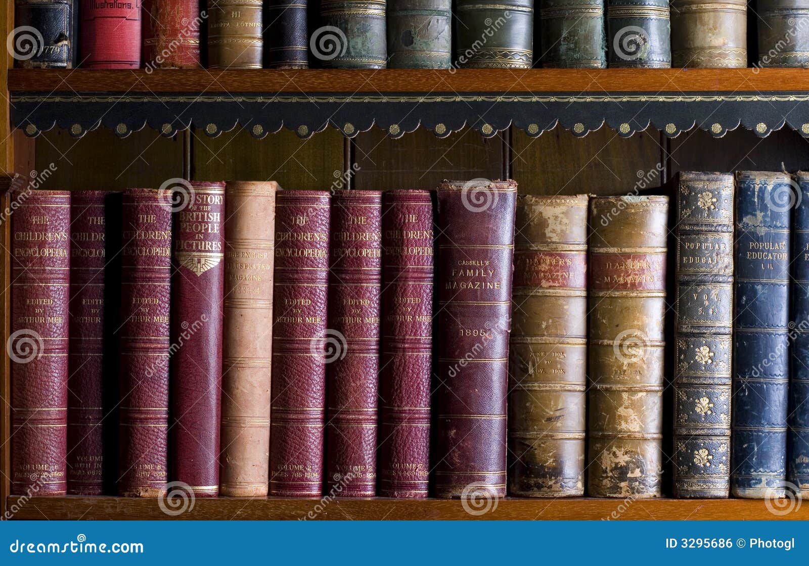 Lots of Old Books in a Library Stock Photo - Image of fashioned ...