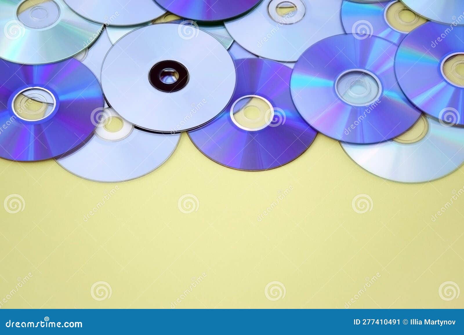 Lots of Old CDs are Laid Out As a Background. Stock Image - Image of ...
