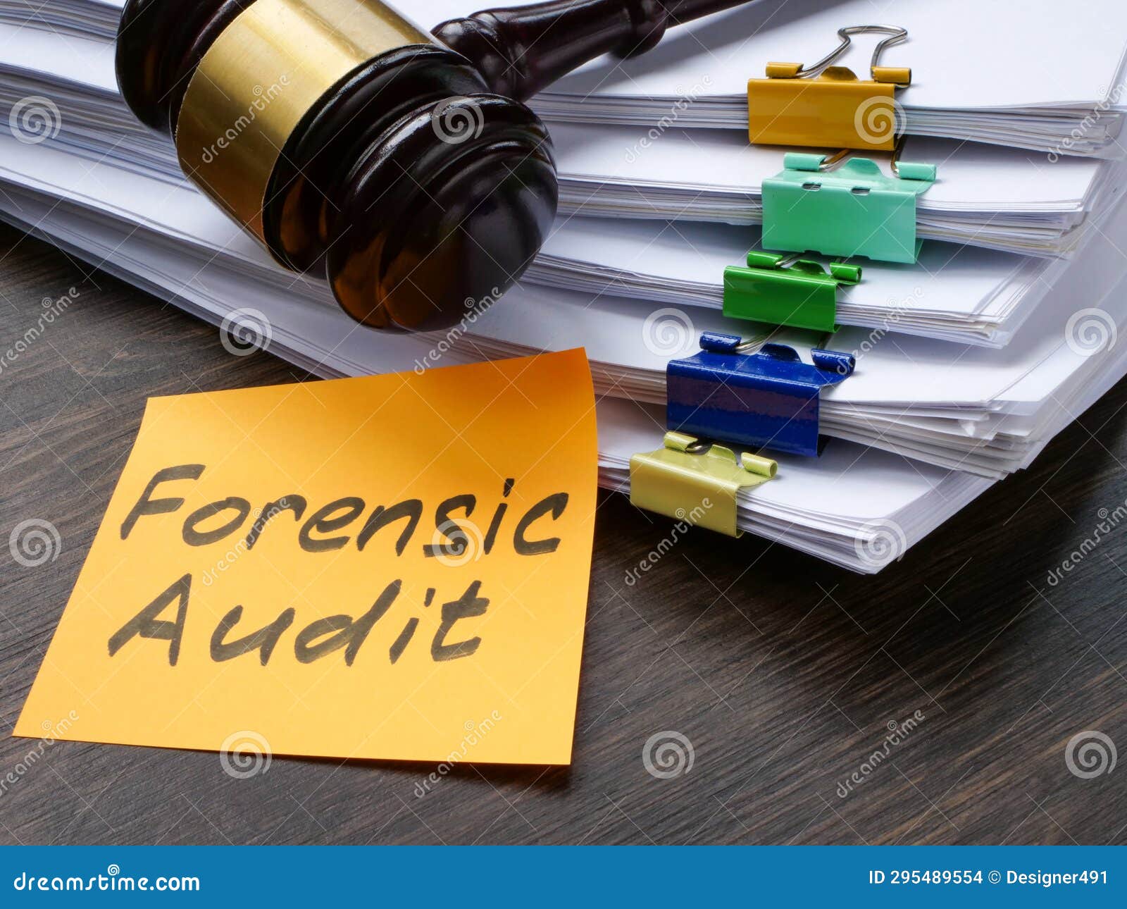 Lots of Paper and Forensic Audit Notes. Stock Photo - Image of analysis ...