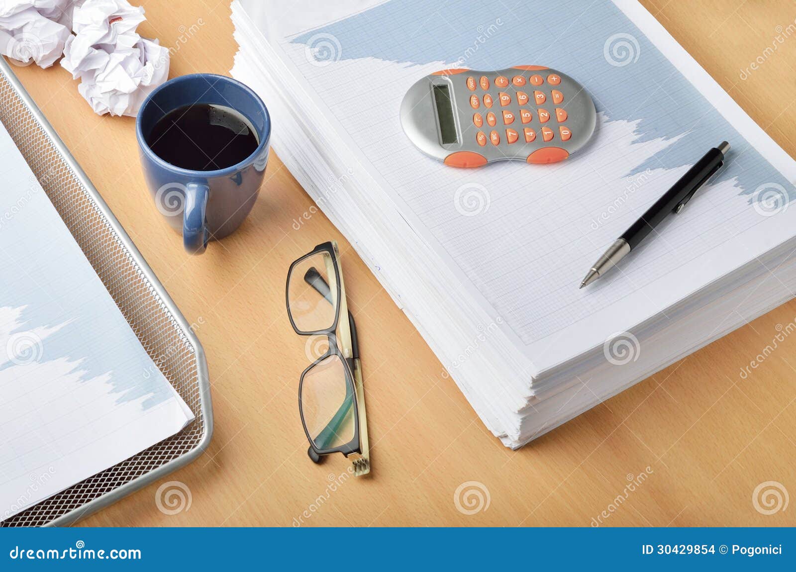 Lots of paperwork ahead stock photo. Image of deadline - 30429854