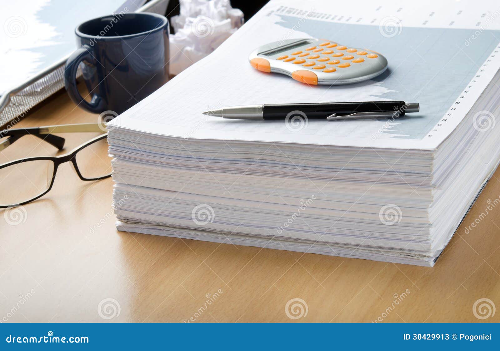 Lots of paperwork ahead stock image. Image of break, correspondence ...