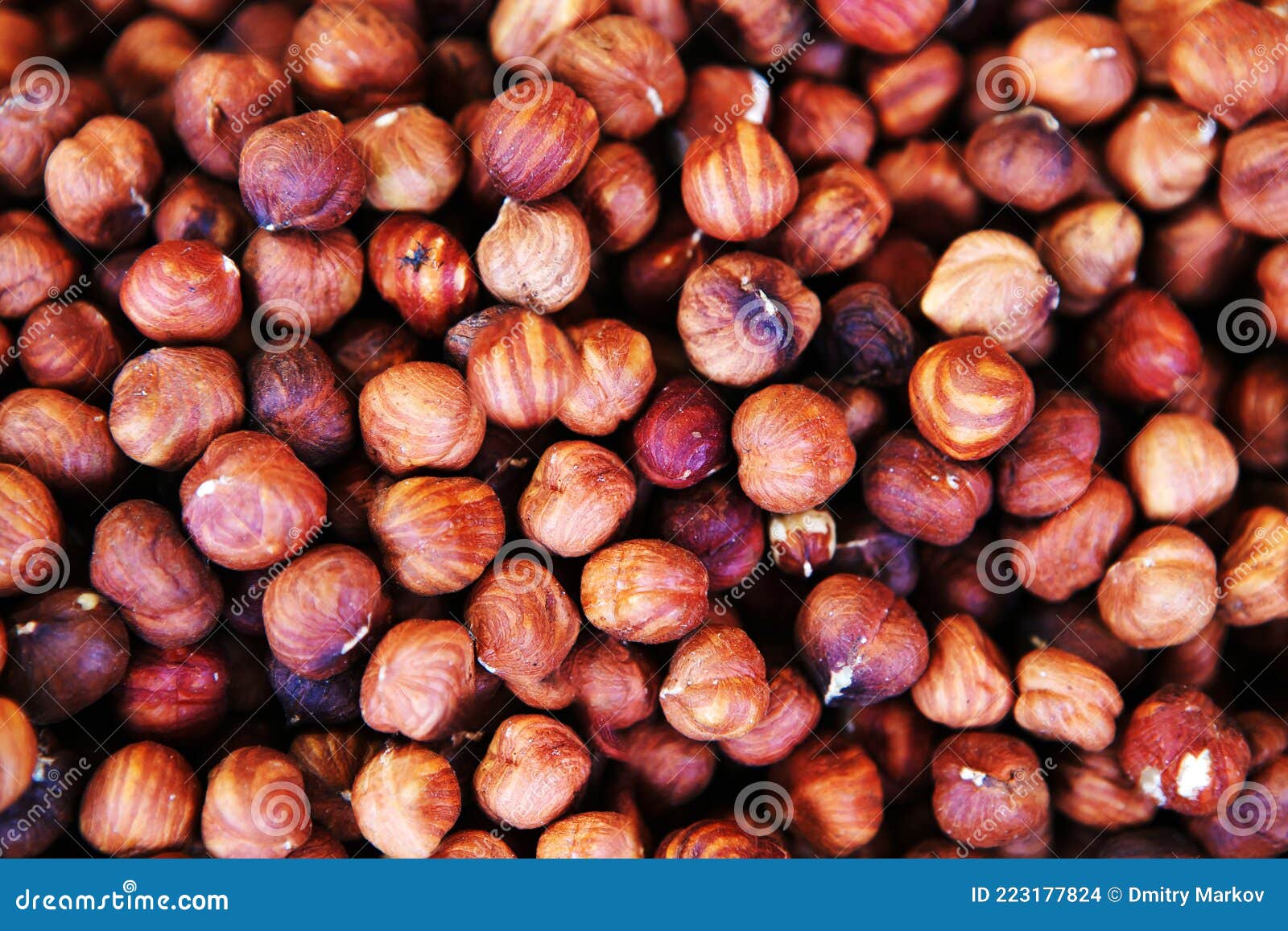 Lots of Peeled Nuts. Hazelnuts without Shells for Making Confectionery ...