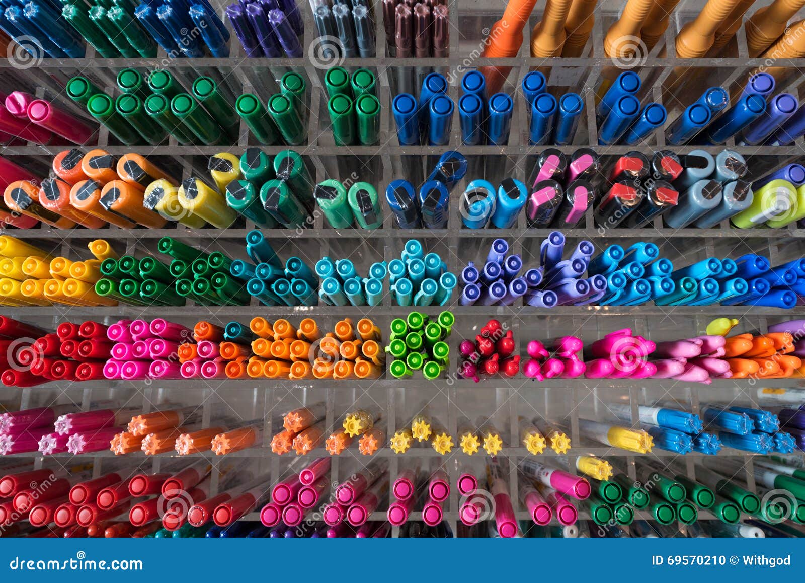 Lots of pens, top view stock photo. Image of pink, stationery - 69570210