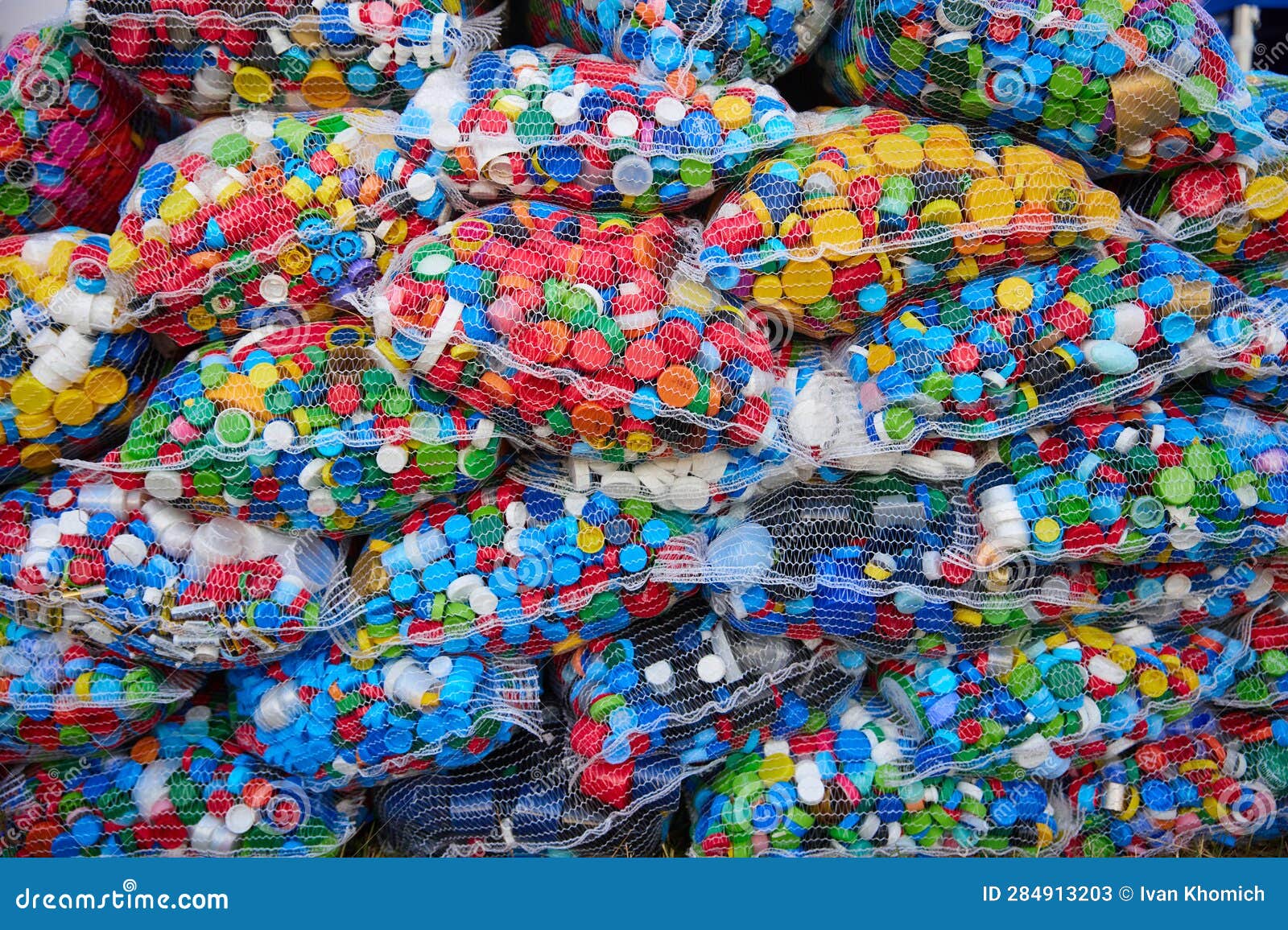 Lots of Plastic Bottle Caps Stock Image - Image of collection, studio ...