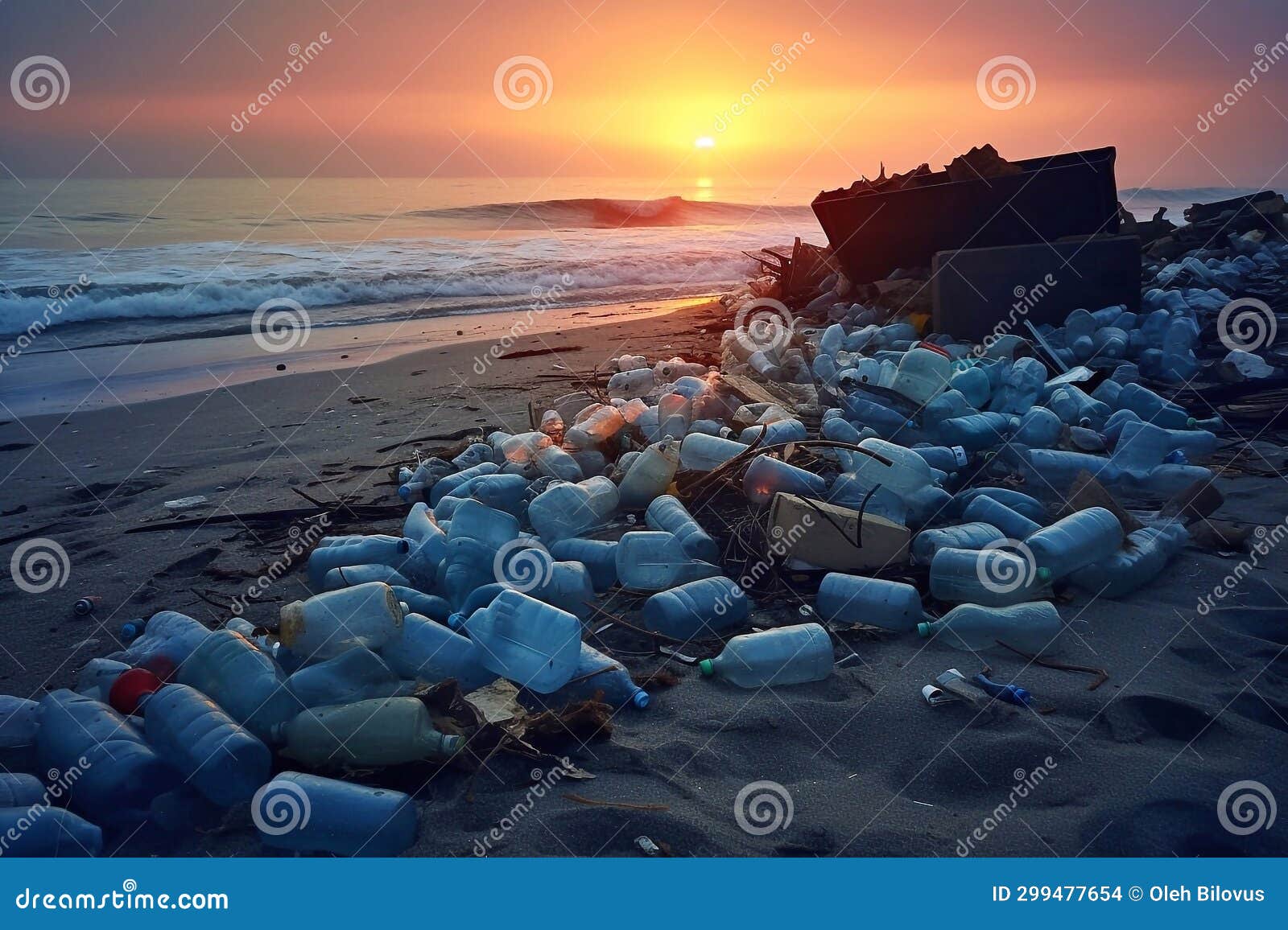 Plastic Garbage on the Beach. Stock Photo - Image of problem, beach ...