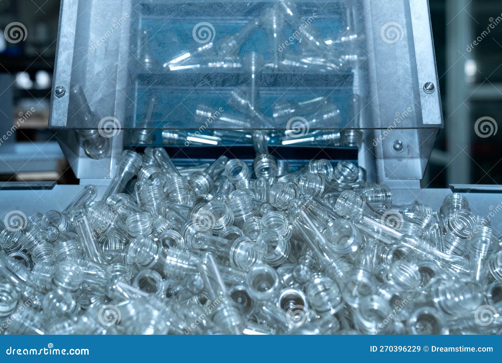 Lots of plastic preforms stock image. Image of design - 270396229