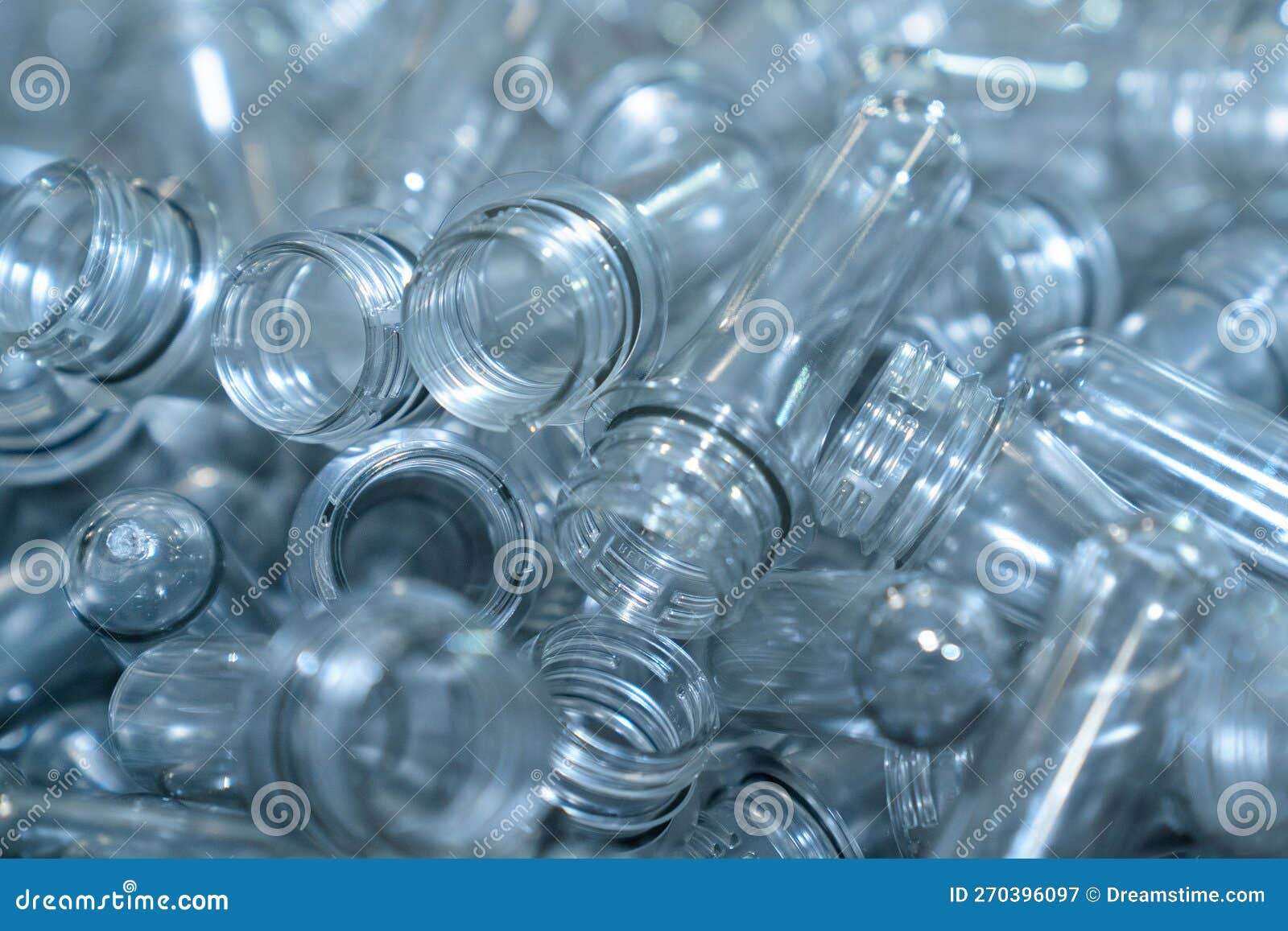 Lots of plastic preforms stock image. Image of business - 270396097