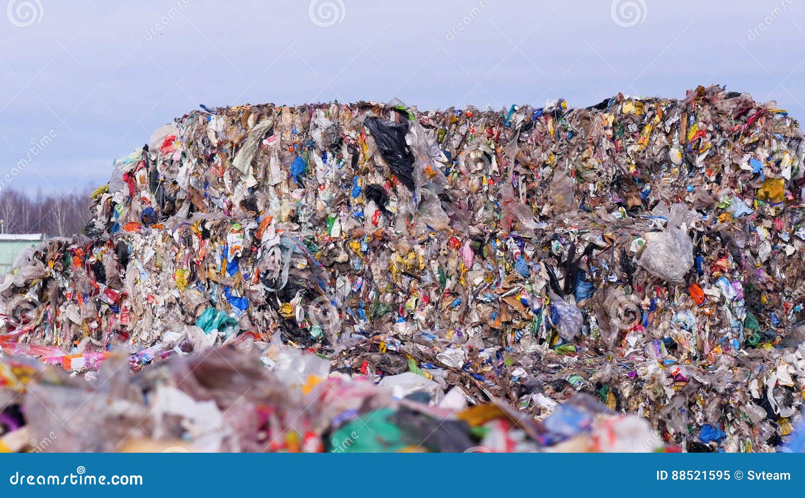 Lots of Plastic, Waste Garbage at Landfillsite. Urban Refuse Dump Stock ...