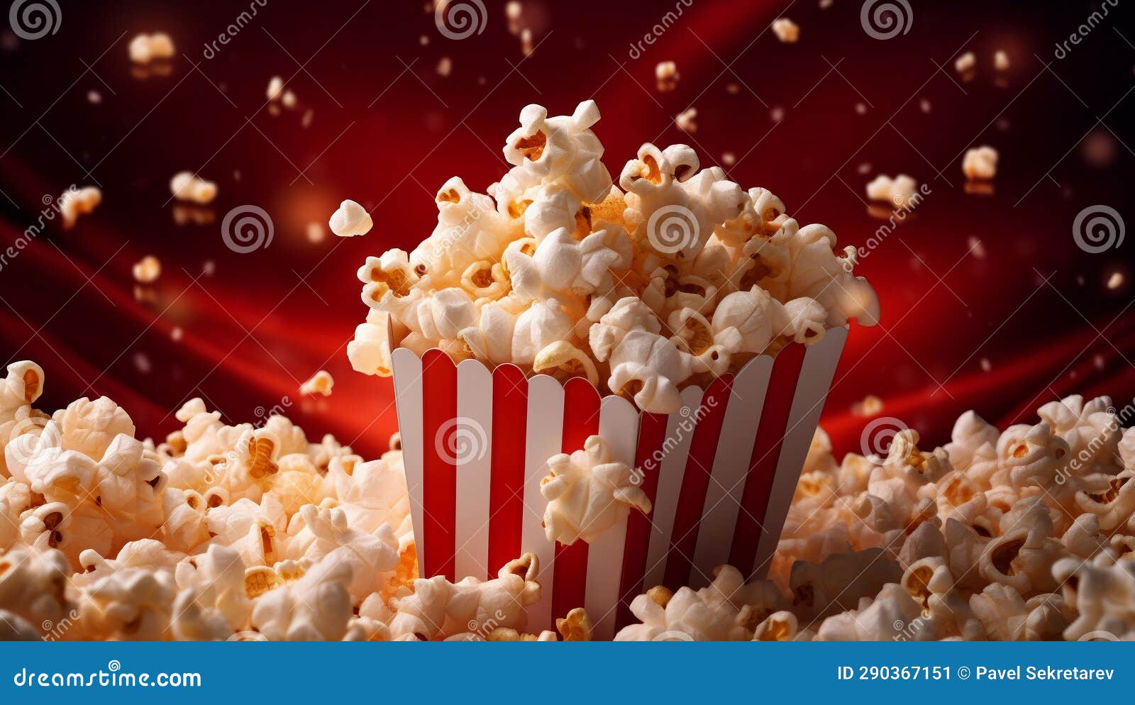 Lots of Popcorn. Beautiful, Edible Snacks. Stock Illustration ...