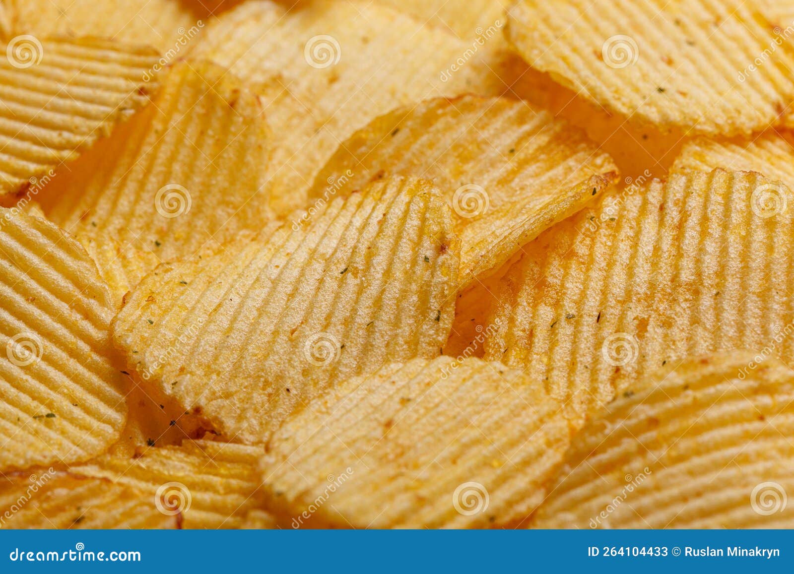 Lots of Potato Chips, Texture Stock Image - Image of fluted, pile ...