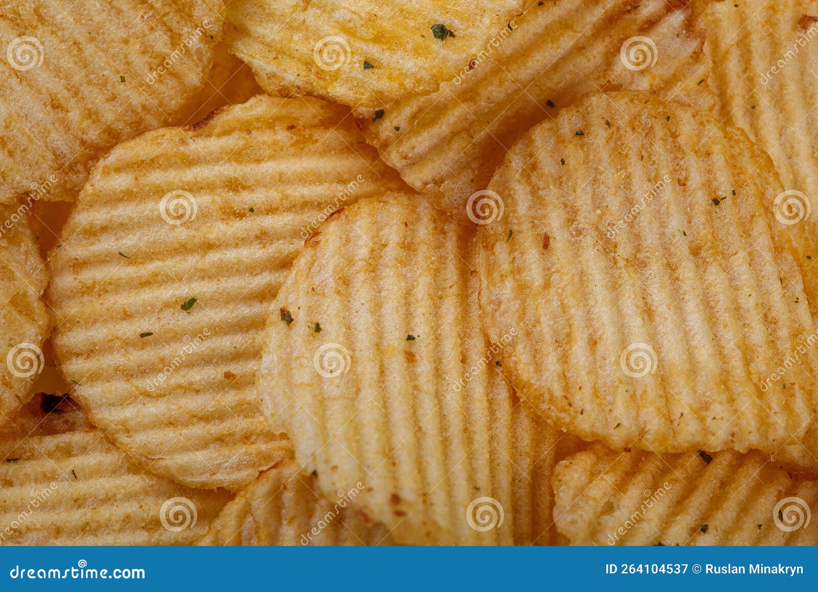 Lots of Potato Chips, Texture Stock Image - Image of close, pile: 264104537