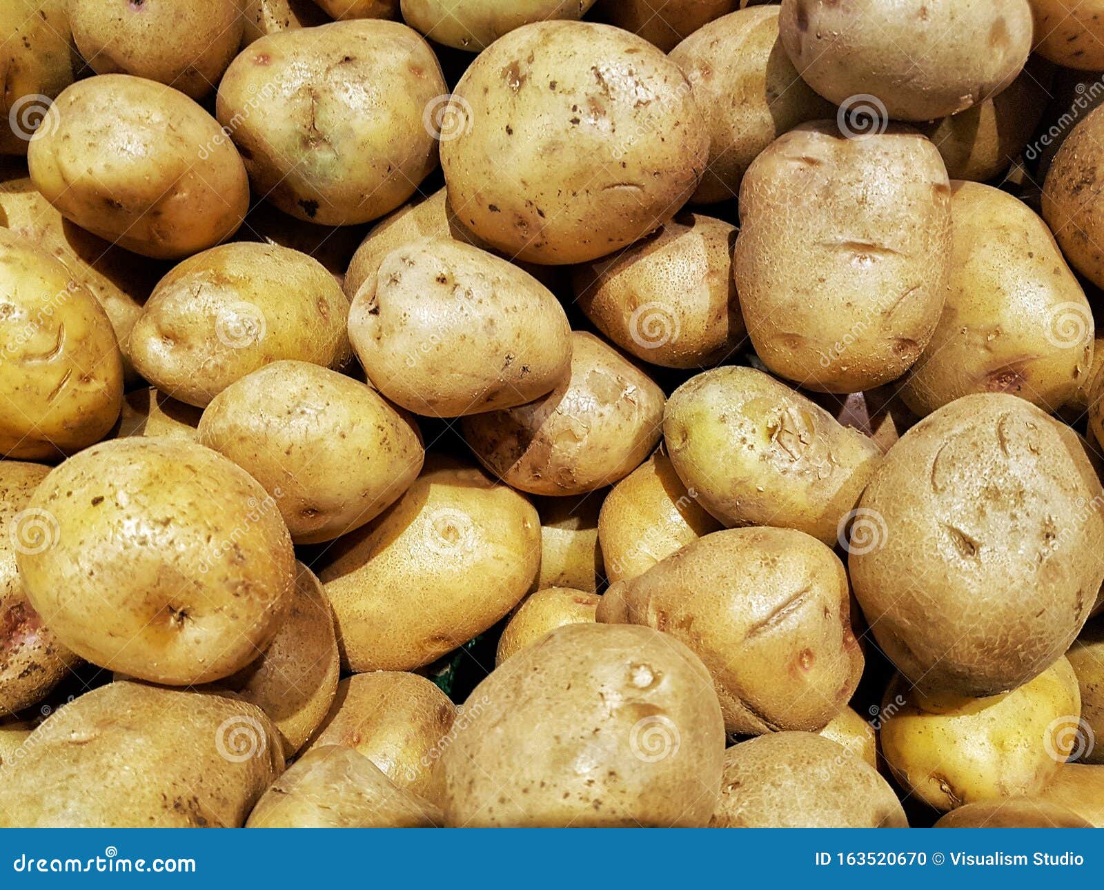 Lots of Potatoes in One Basket Stock Photo - Image of corn, diet: 163520670