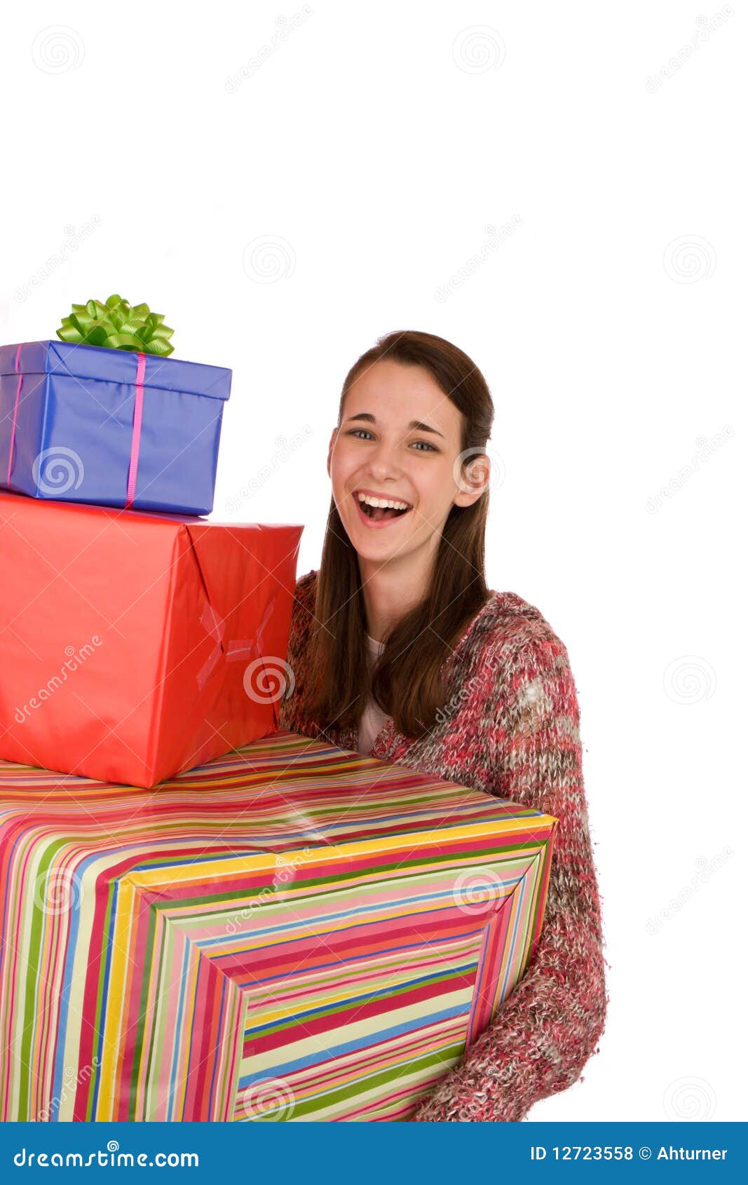 Lots of presents! stock photo. Image of gift, blond, attractive - 12723558