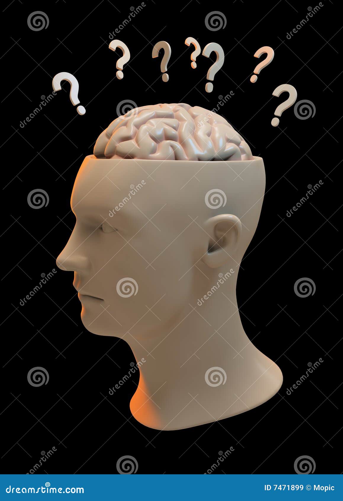 Lots of questions stock illustration. Illustration of cerebellum - 7471899